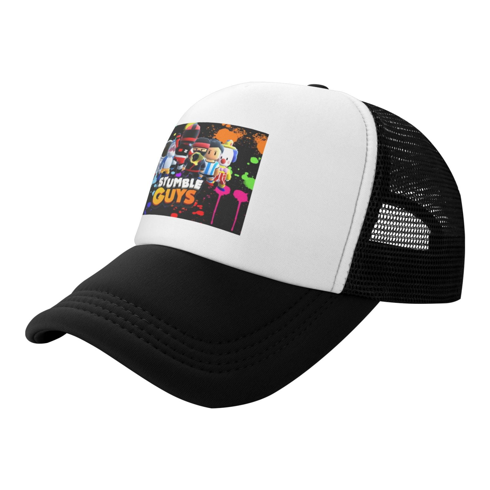 Stumble Guys Snapback Hat Unisex Trucker Hat Hip Hop Plaid Flat Bill ...