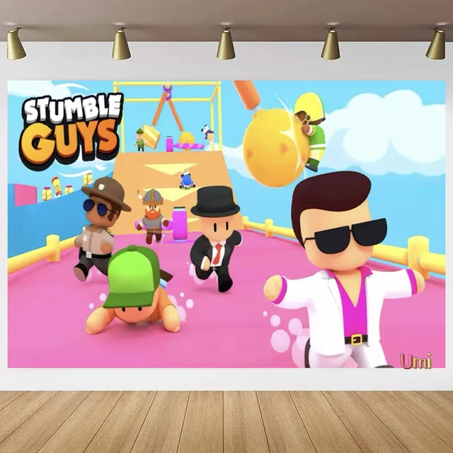 Stumble Guys Theme Children Birthday Party Decoration Supplies House ...