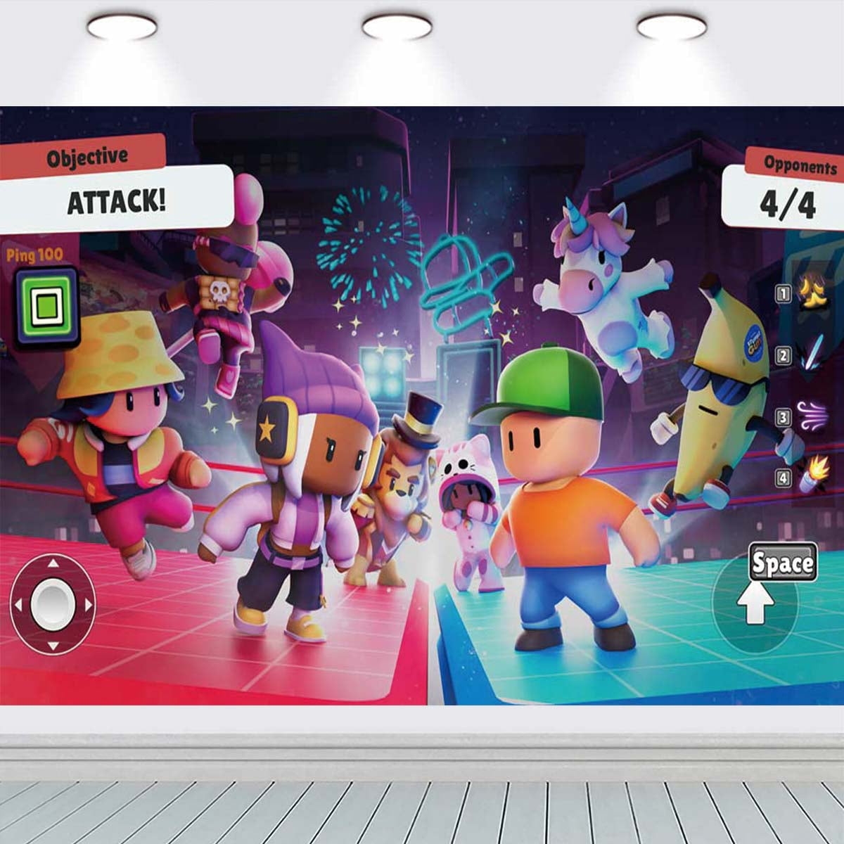 Stumble Guys school Taspestry Wall Decor Banner Party Supplies Poster ...