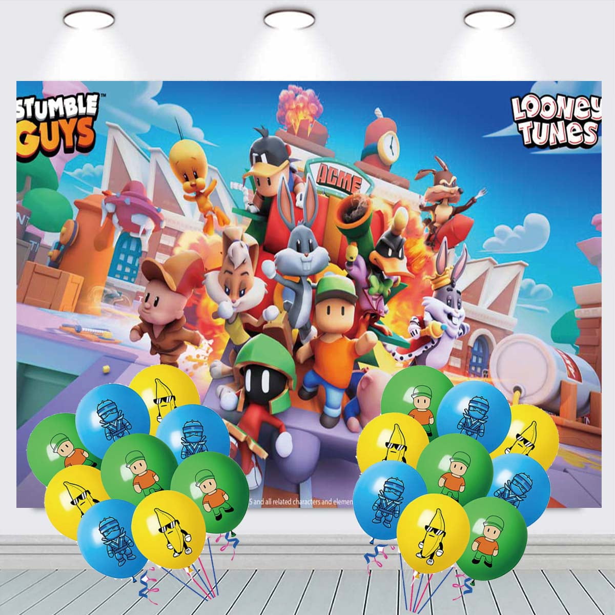 Stumble Guys Taspestry Poster Banner Backdrop Background Birthday ...