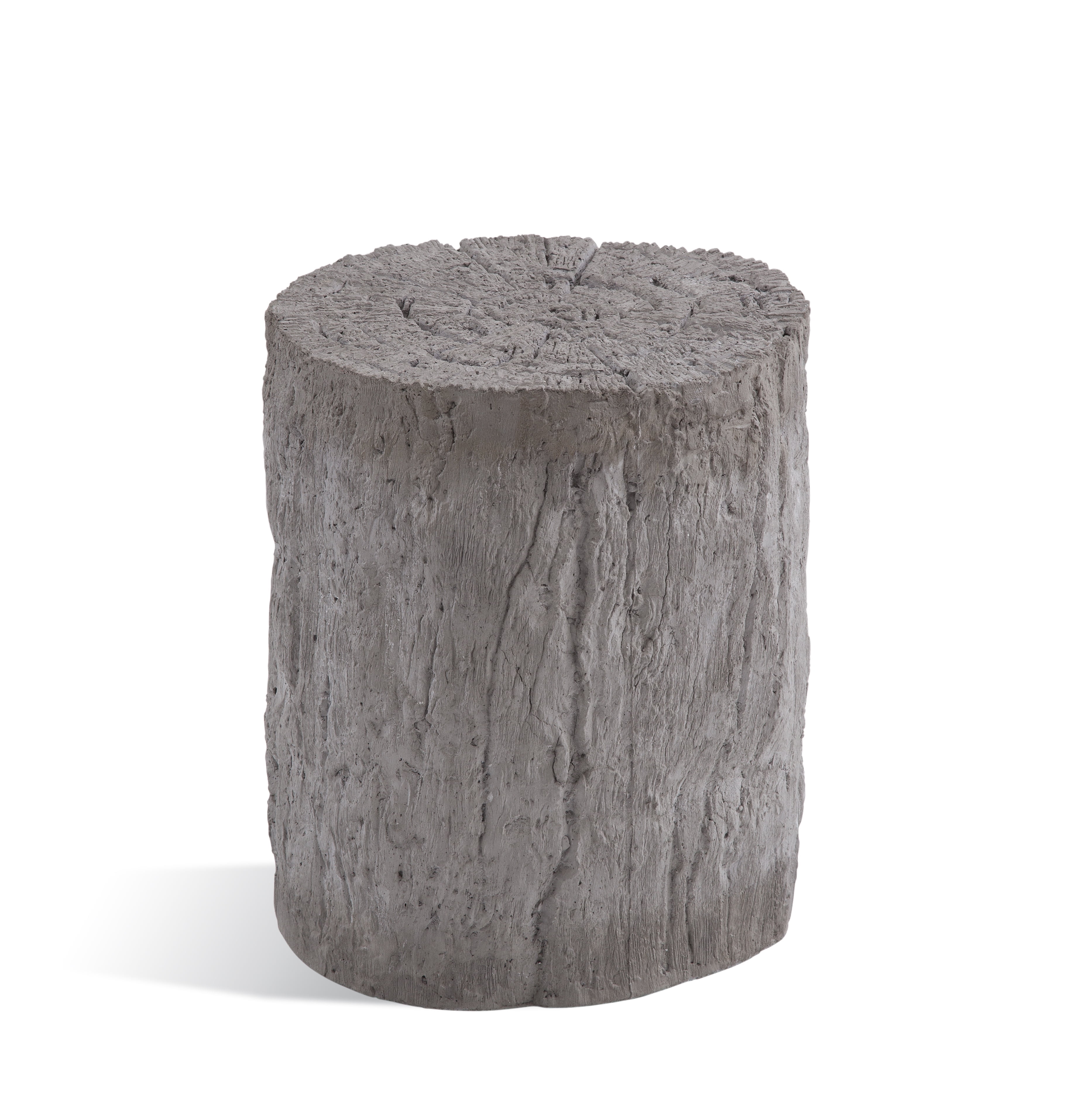 Stump Accent Table in Gray Concrete Stone - Walmart.com