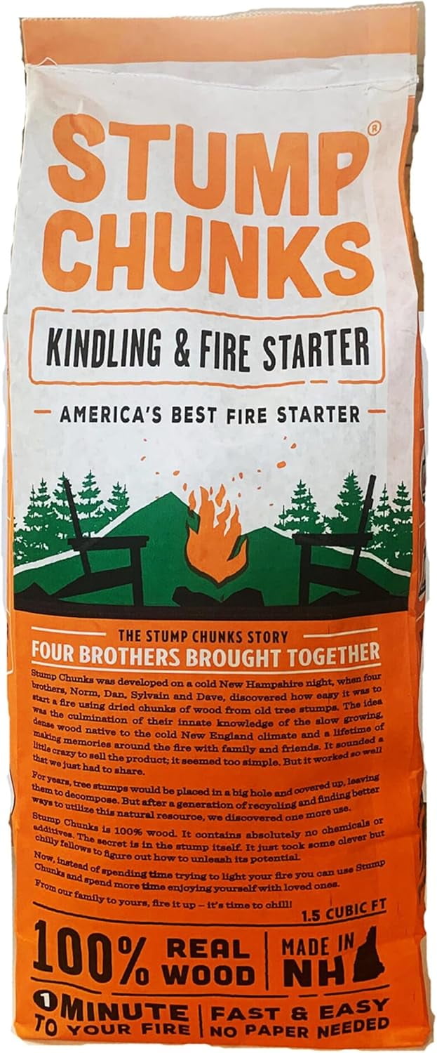 Stump Chunks: SC-15 1.5 Cu Ft Kindling & Fire Starter - Natural Fire ...