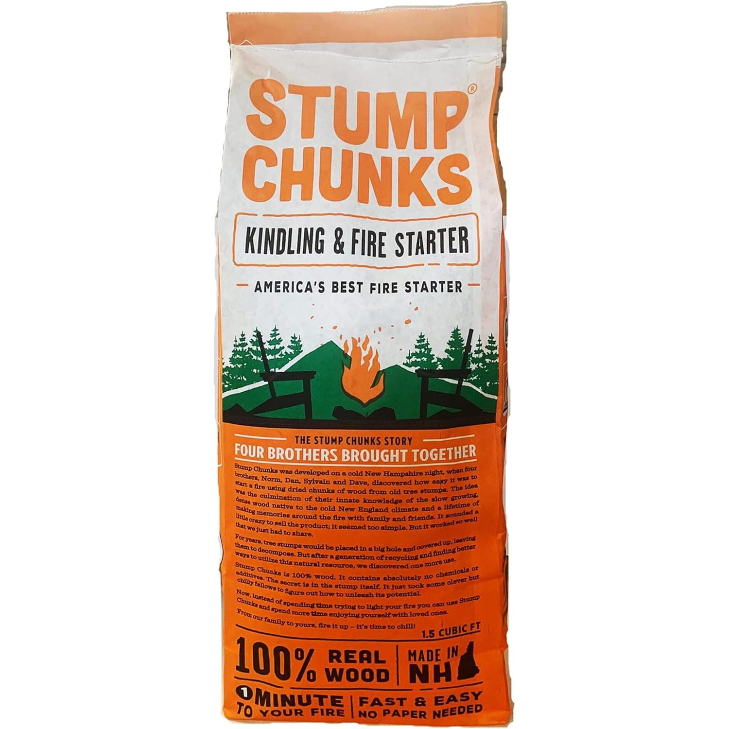 Stump Chunks: SC-15 1.5 Cu Ft Kindling & Fire Starters - Natural Fire ...