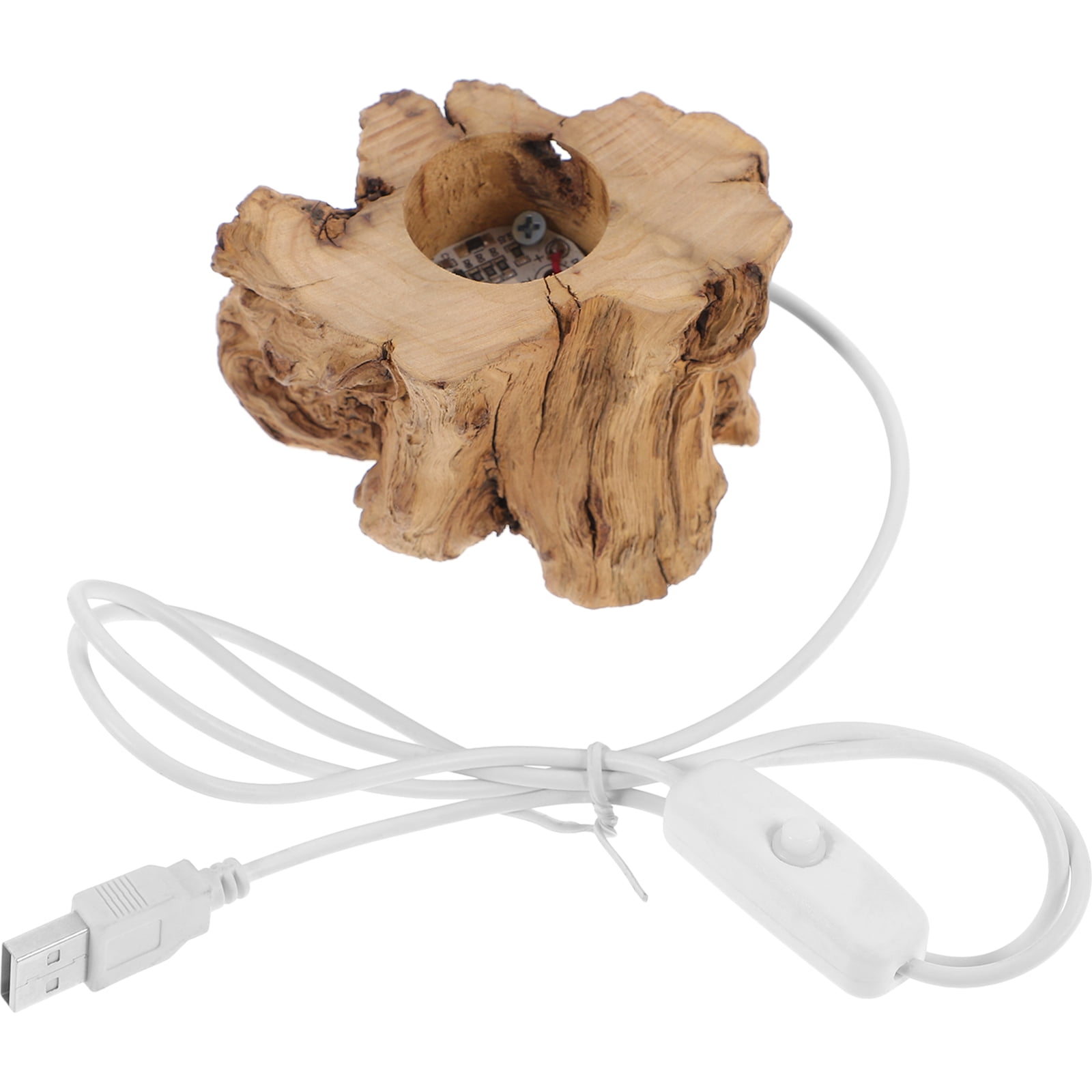 Stump Design Light Pedestal USB Ball Display Base Crystal Ball Stand ...