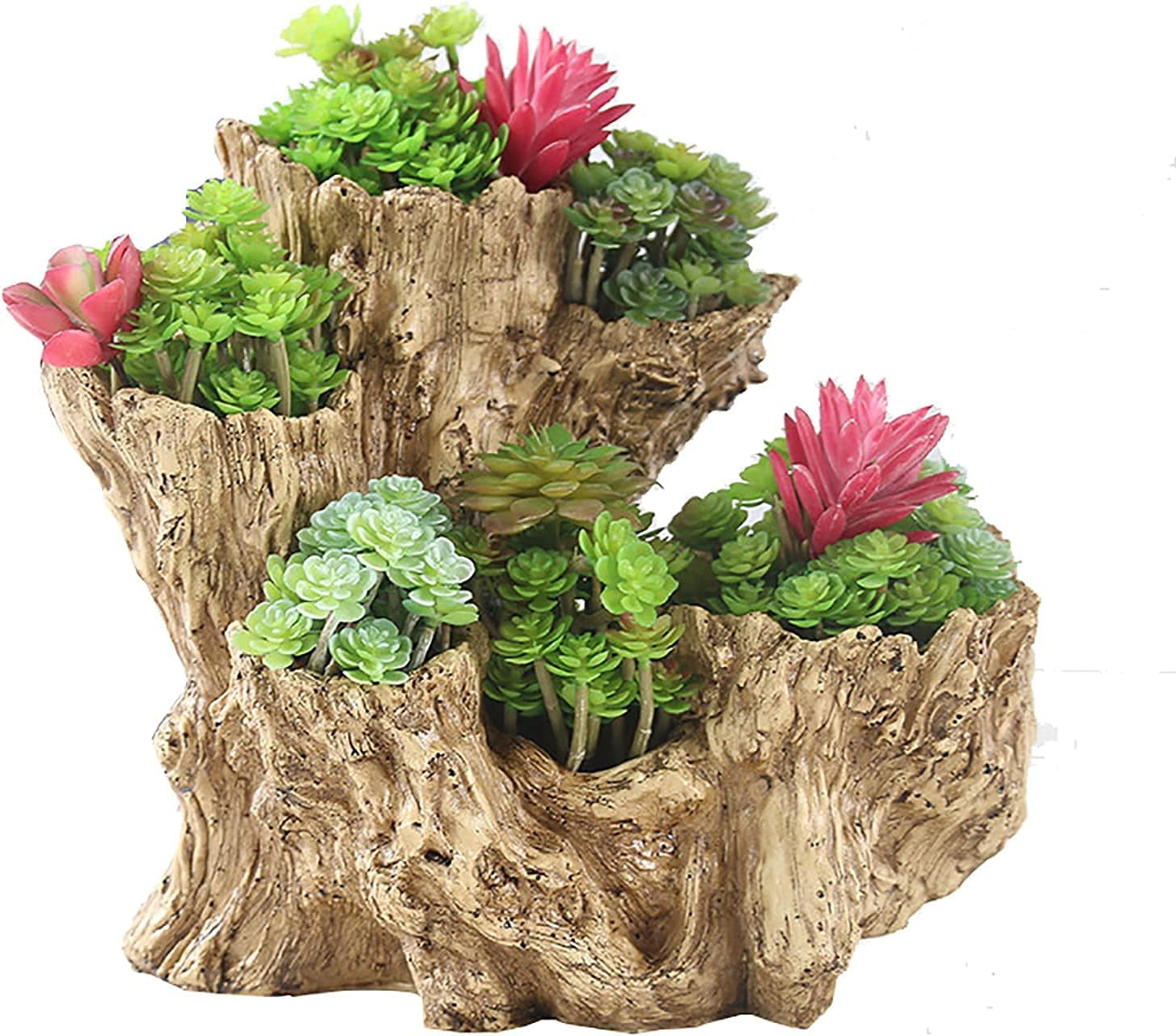 Stump Wood Planter,Porous Driftwood Log Plant Pots,Vintage Garden ...