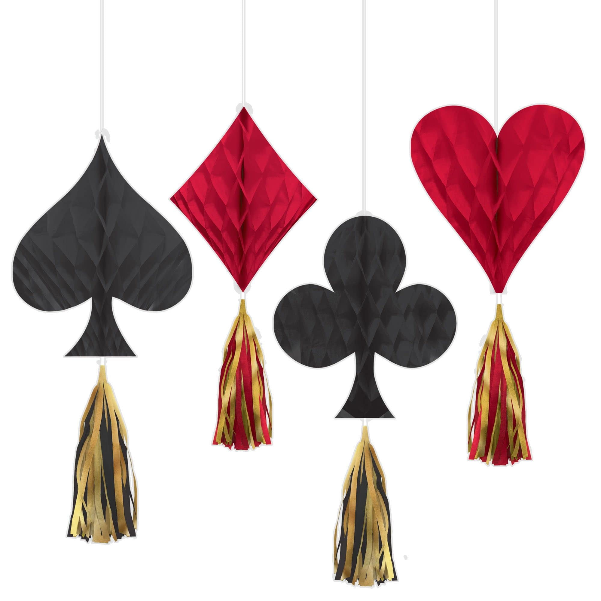 Stumps Roll The Dice Casino Mini Honeycombs with Tassels Party Supplies ...