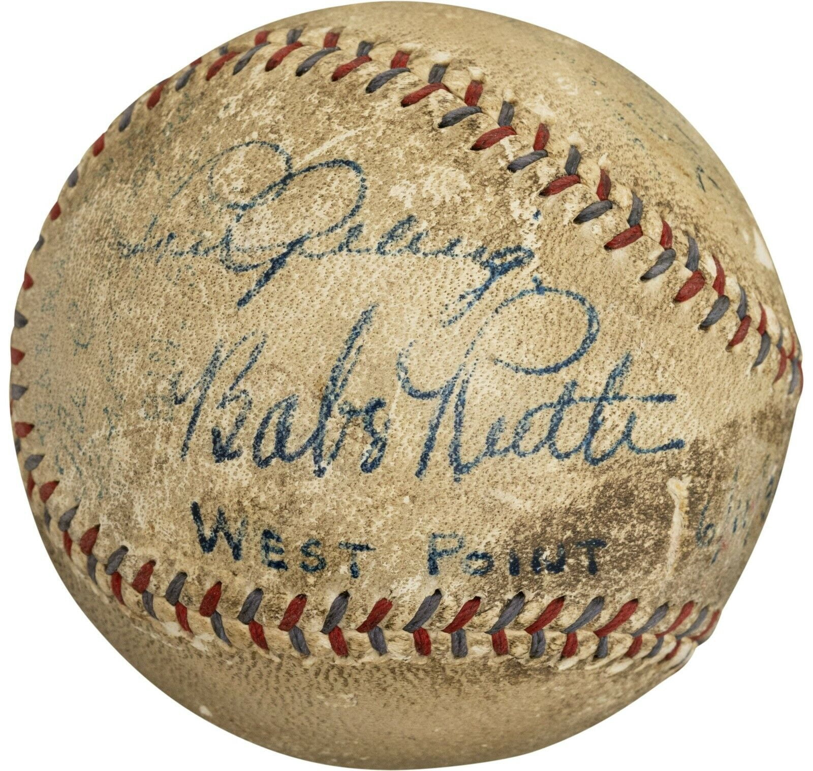 Stunning Babe Ruth Lou Gehrig Signed American League Baseball PSA DNA ...