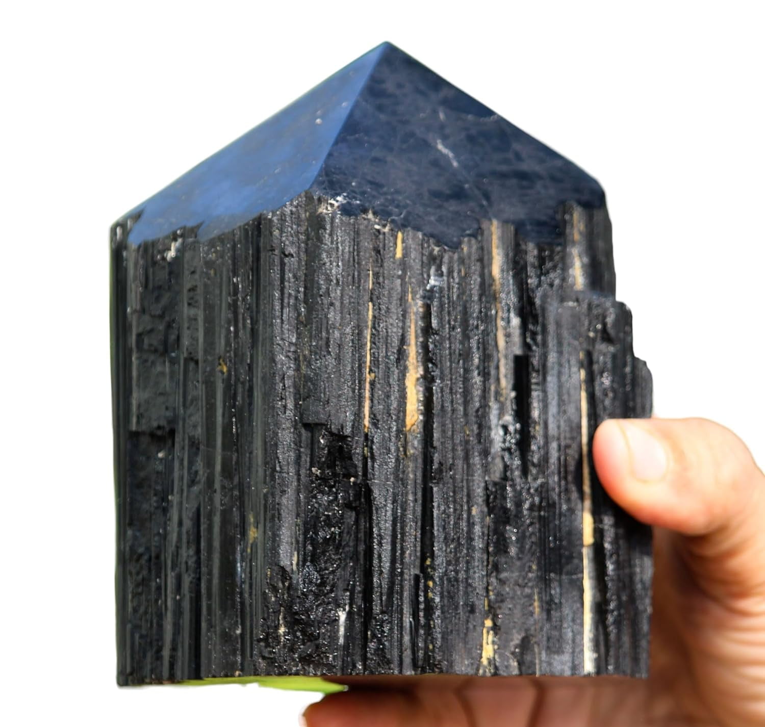 Stunning Black Tourmaline Point Statue Crystal Pointed Obelisk for ...