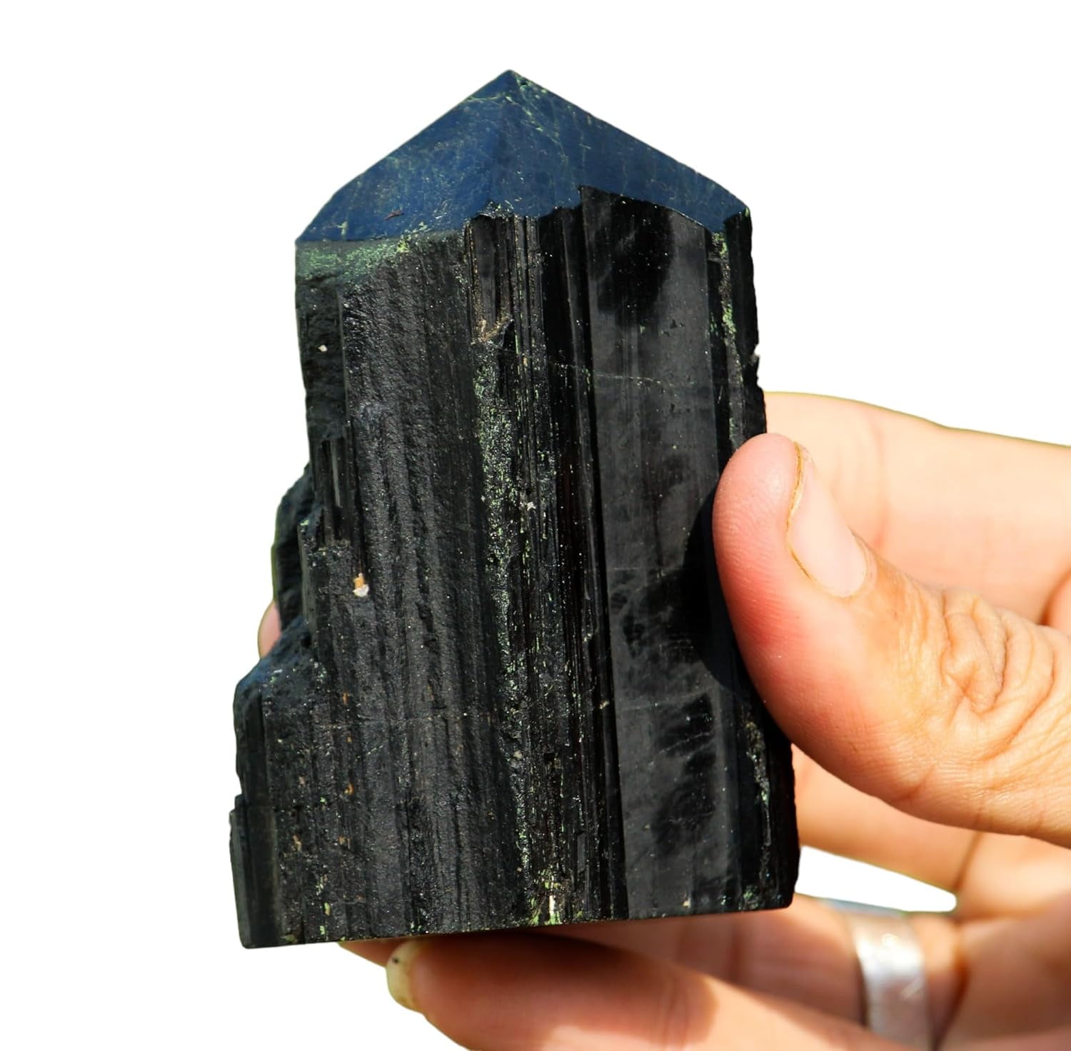 Stunning Black Tourmaline Point Statue Crystal Pointed Obelisk for ...