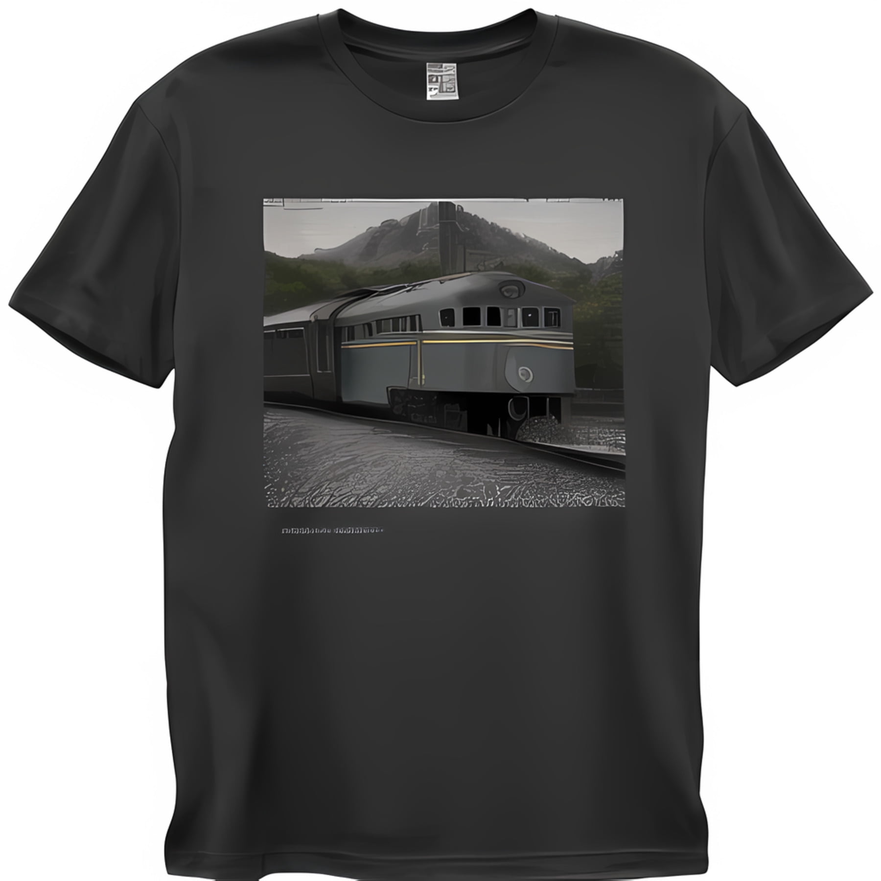 Stunning 'Chinese Landscape' Oil Painting Graphic Black T-Shirt Design ...