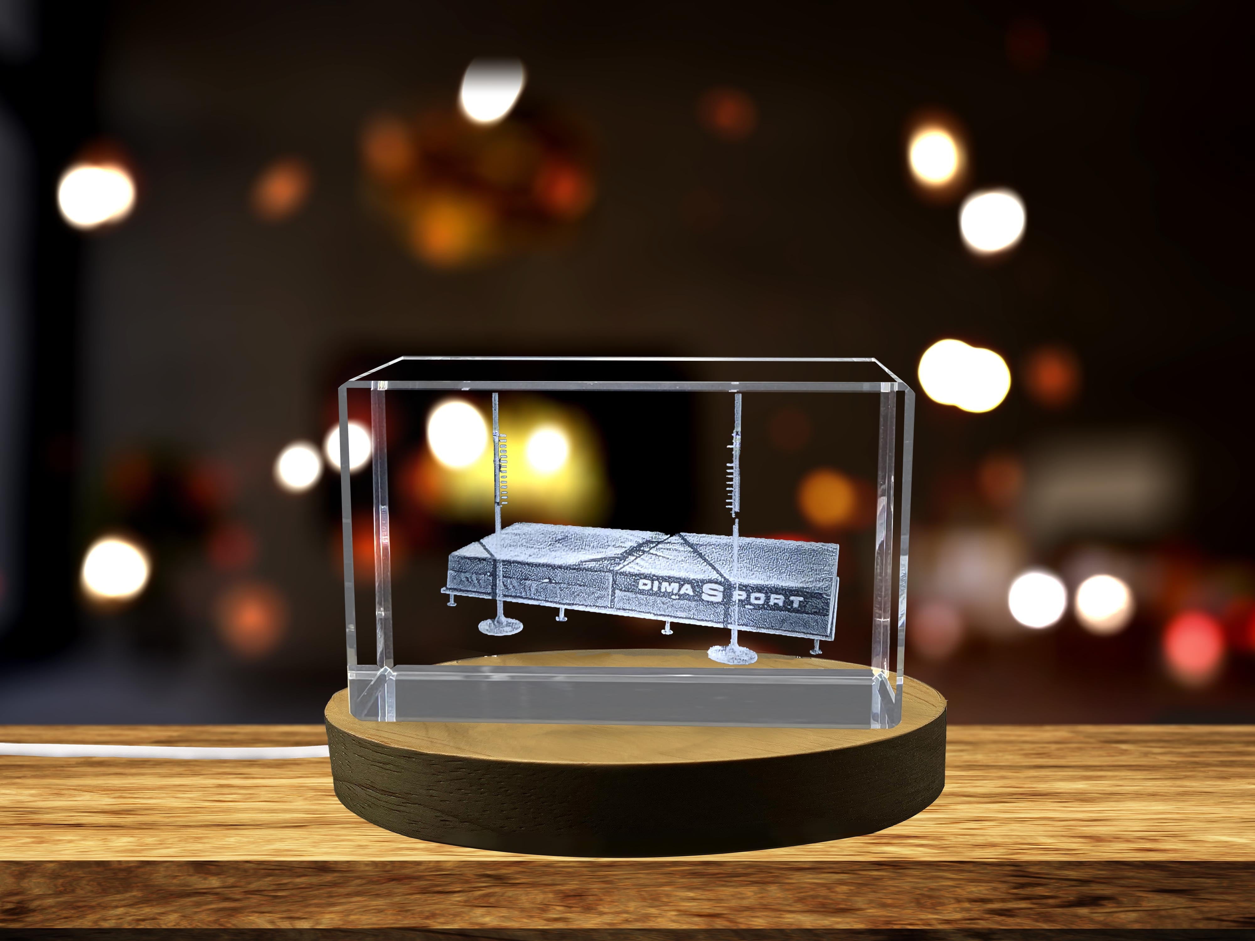 Stunning Crystal Sculpture of a High Jump Collar| Unique 3D Engraved ...