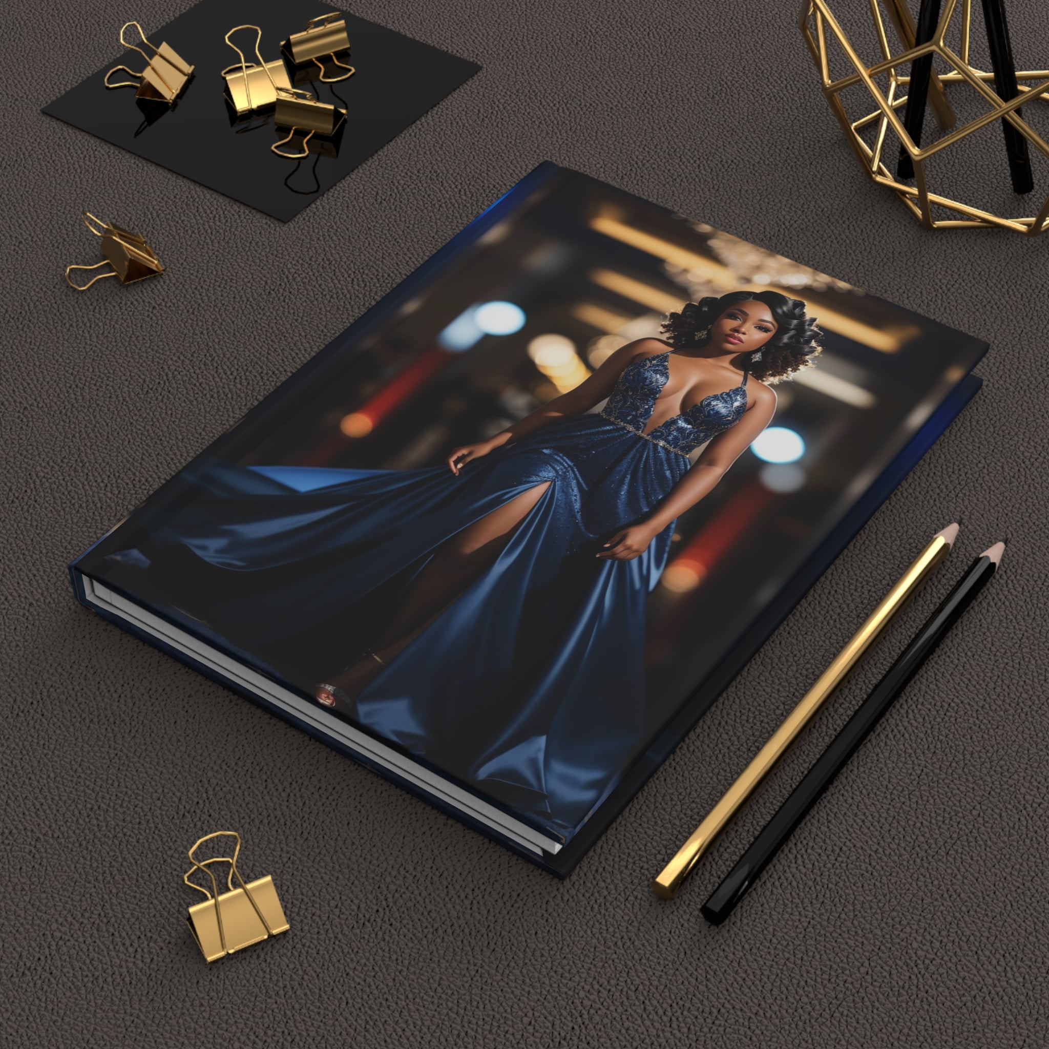 Stunning Fashionista in a Glamorous Evening Gown Journal - Walmart.com