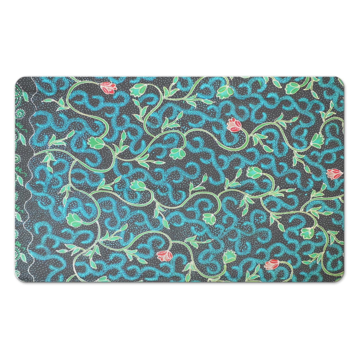 Stunning Green Floral 20x32 inch Area Rug - Non-Slip, Washable ...