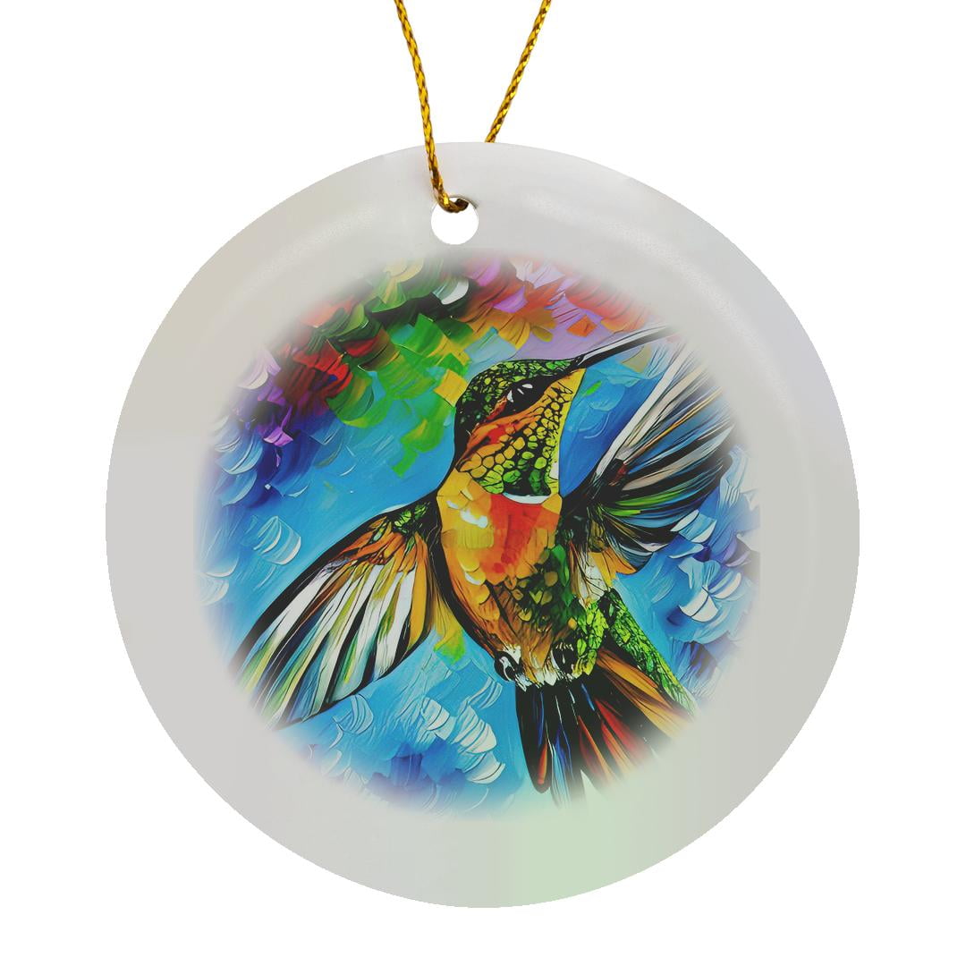 3drose, Stunning Hummingbird in Flight. Classy Digital Painting Gift ...