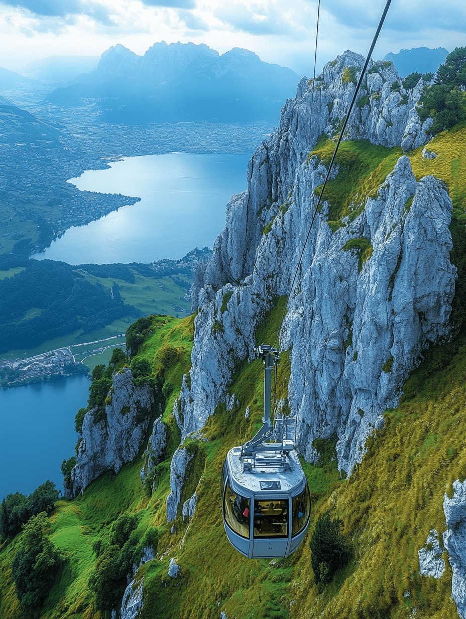 Stunning Mountain Cable Car Canvas Print/Wall Art Perfect for Living ...