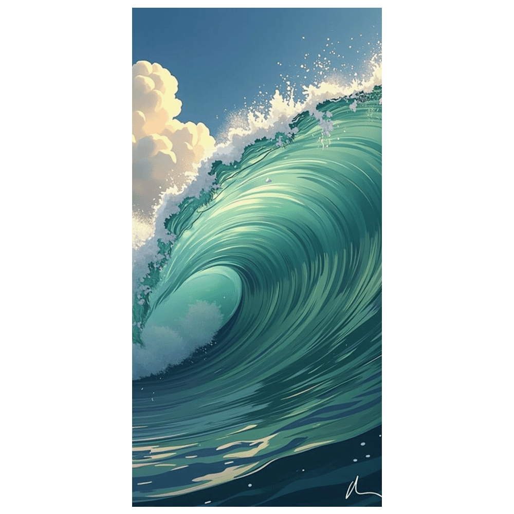 Stunning Ocean Wave Background Backdrop Banner Party Decorations for ...