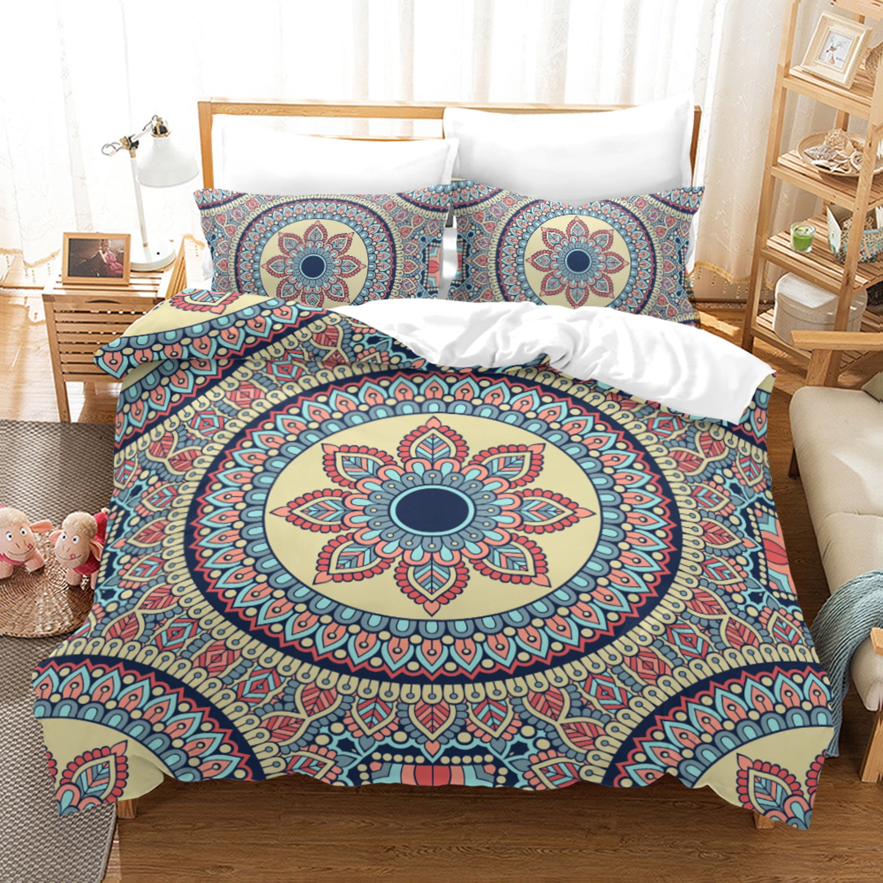Stunning Print Bedding Set Intricate Tones on Cream Background ...