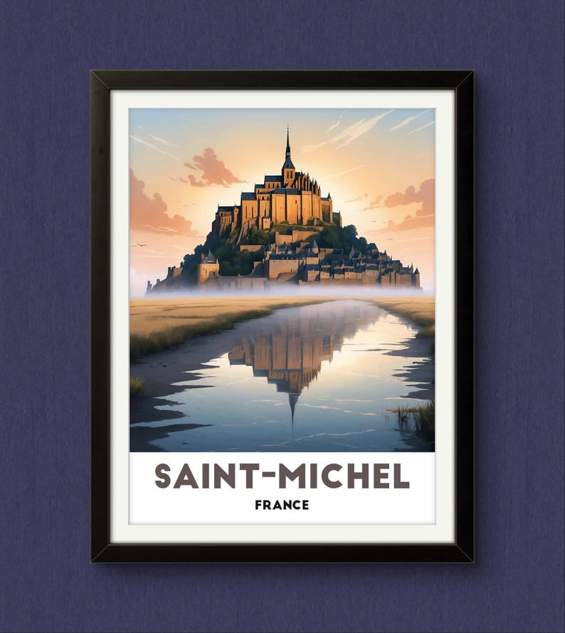 Stunning Saint-Michel France Poster, Majestic Mont Saint-Michel Wall ...