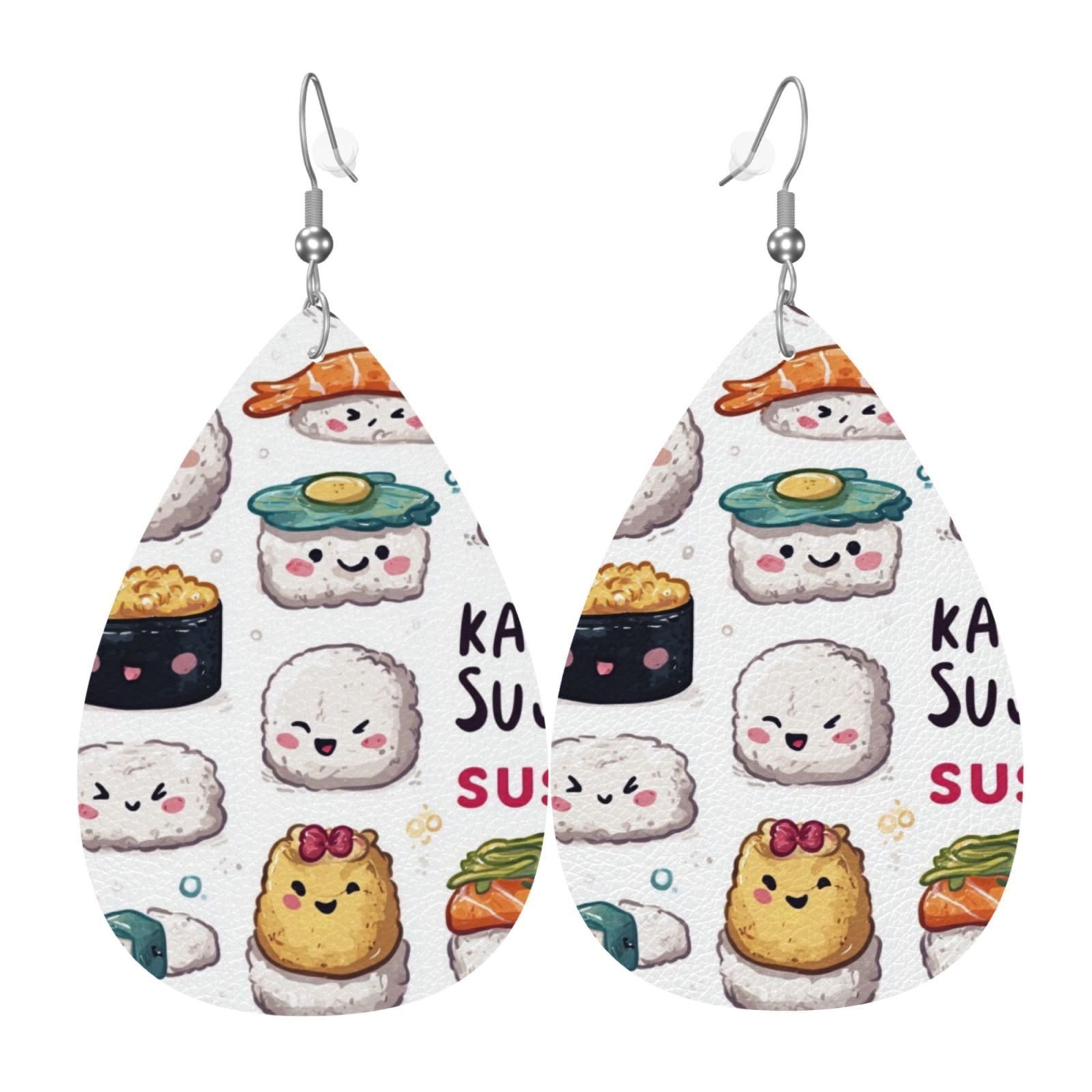 Stunning Water Drop Shaped Leather Dangle Earrings – Hypoallergenic ...