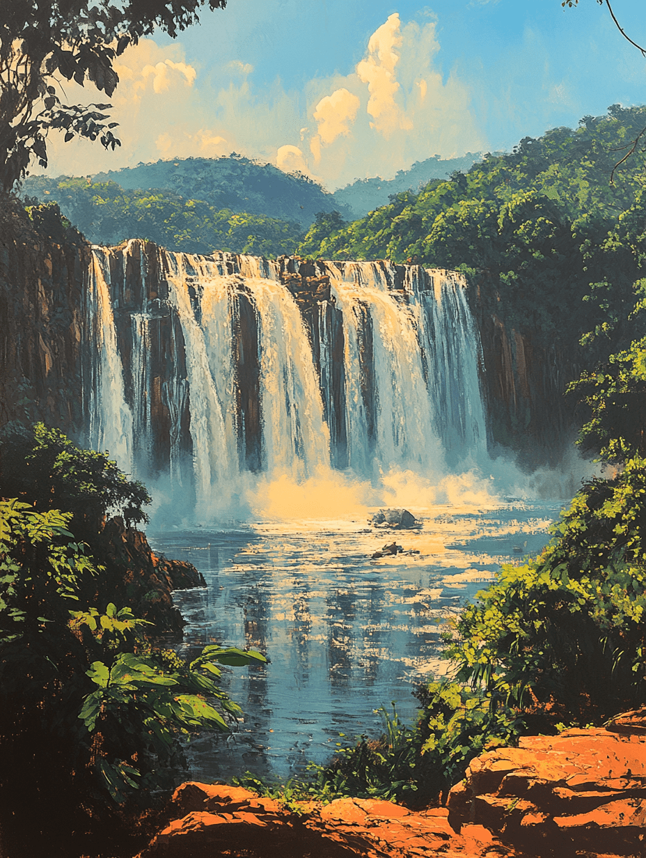 Stunning Waterfall Canvas Print/Wall Art， Perfect for Living Room ...