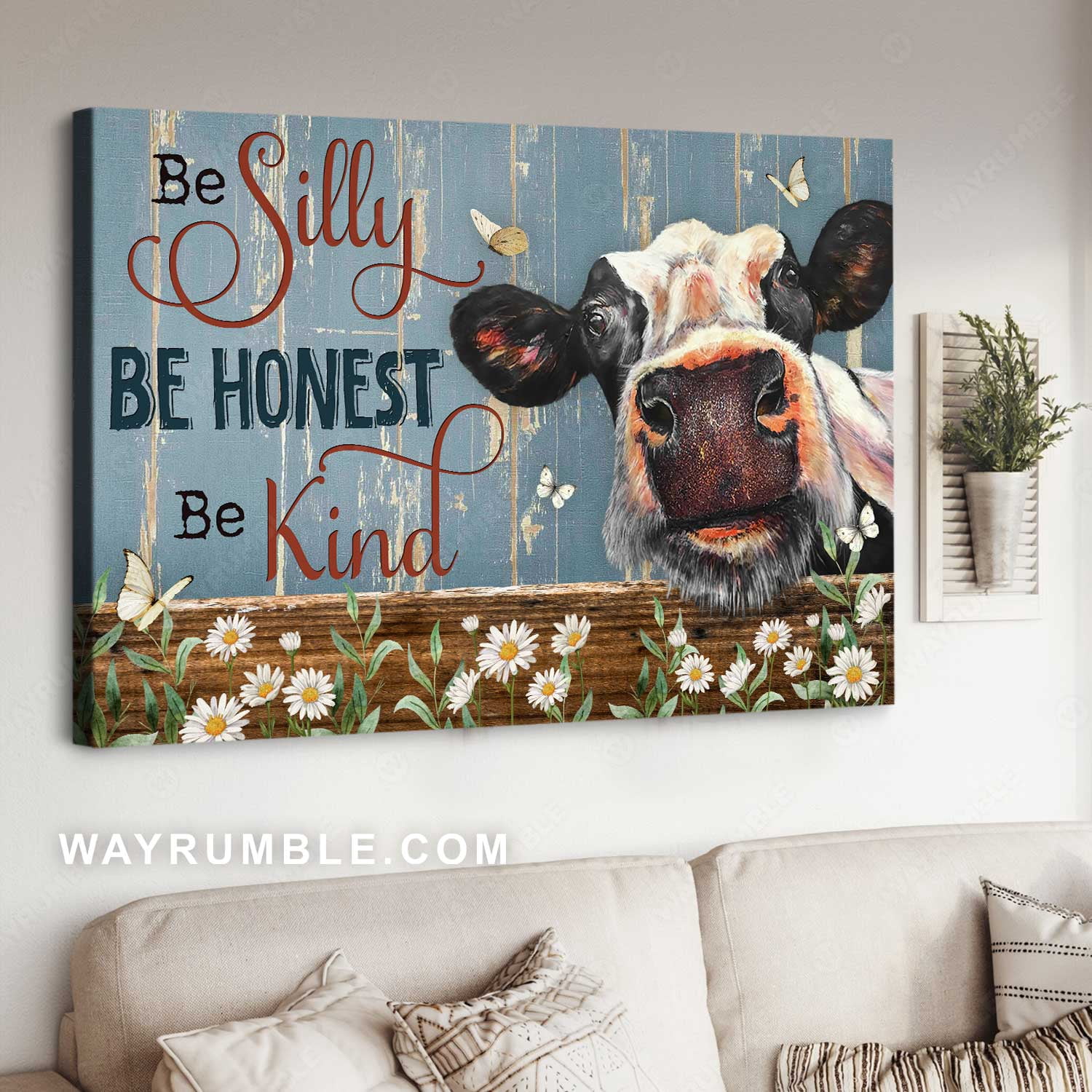 Stunning dairy cow, Daisy fence, Be silly, Be honest, Be kind - Jesus ...