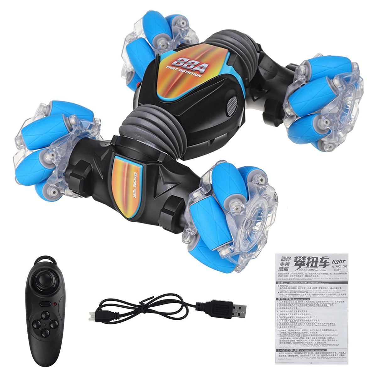 Stunt RC Car, 4WD 2.4GHz Remote Control Car Gesture Sensor Toy Cars ...