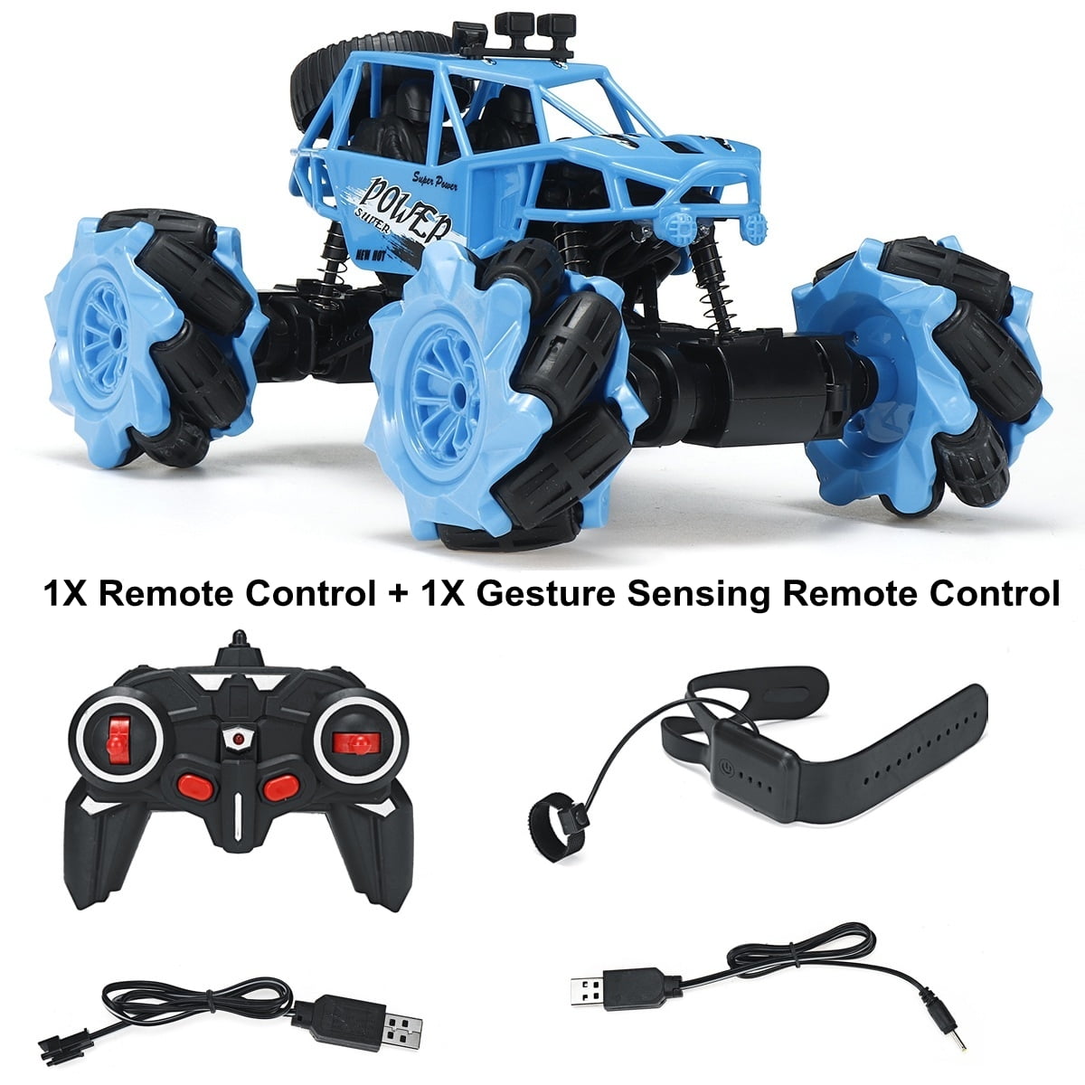 Stunt RC Car, 4WD 2.4GHz Remote Control Car Gesture Sensor Toy Cars ...