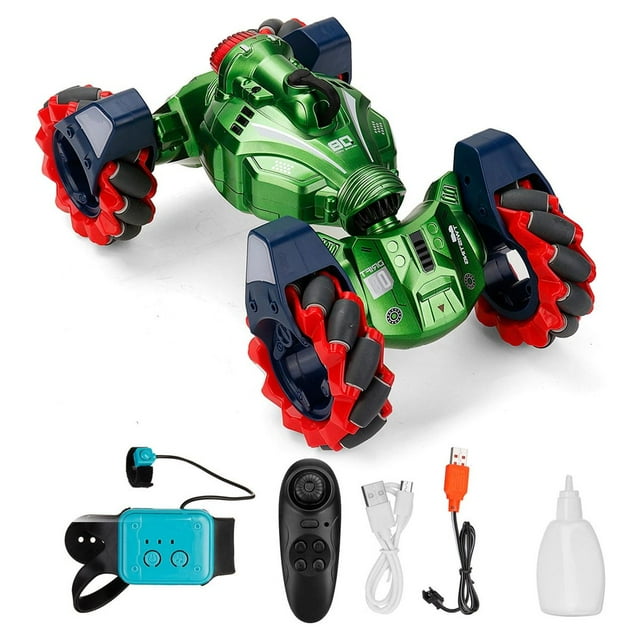 Stunt RC Car, 4WD 2.4GHz Remote Control Car Gesture Sensor Toy Cars, Double Sided Rotating ...