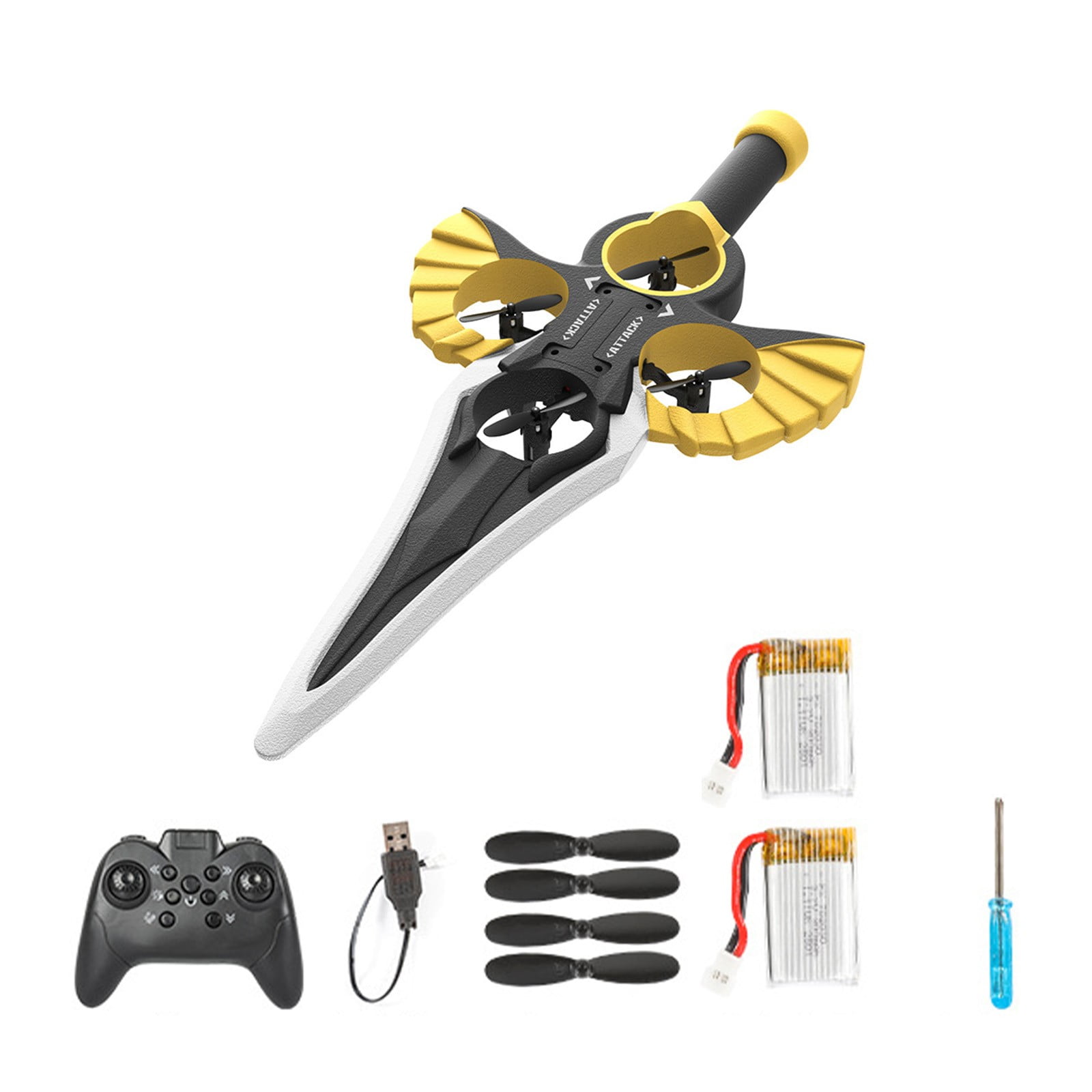 Stunt Remote Control Flying Sword Flying Toy Fighter Flying Sword ...