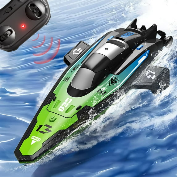 Stunt Remote Control Speedboat Mini RC Boat with Double Motors, Self ...