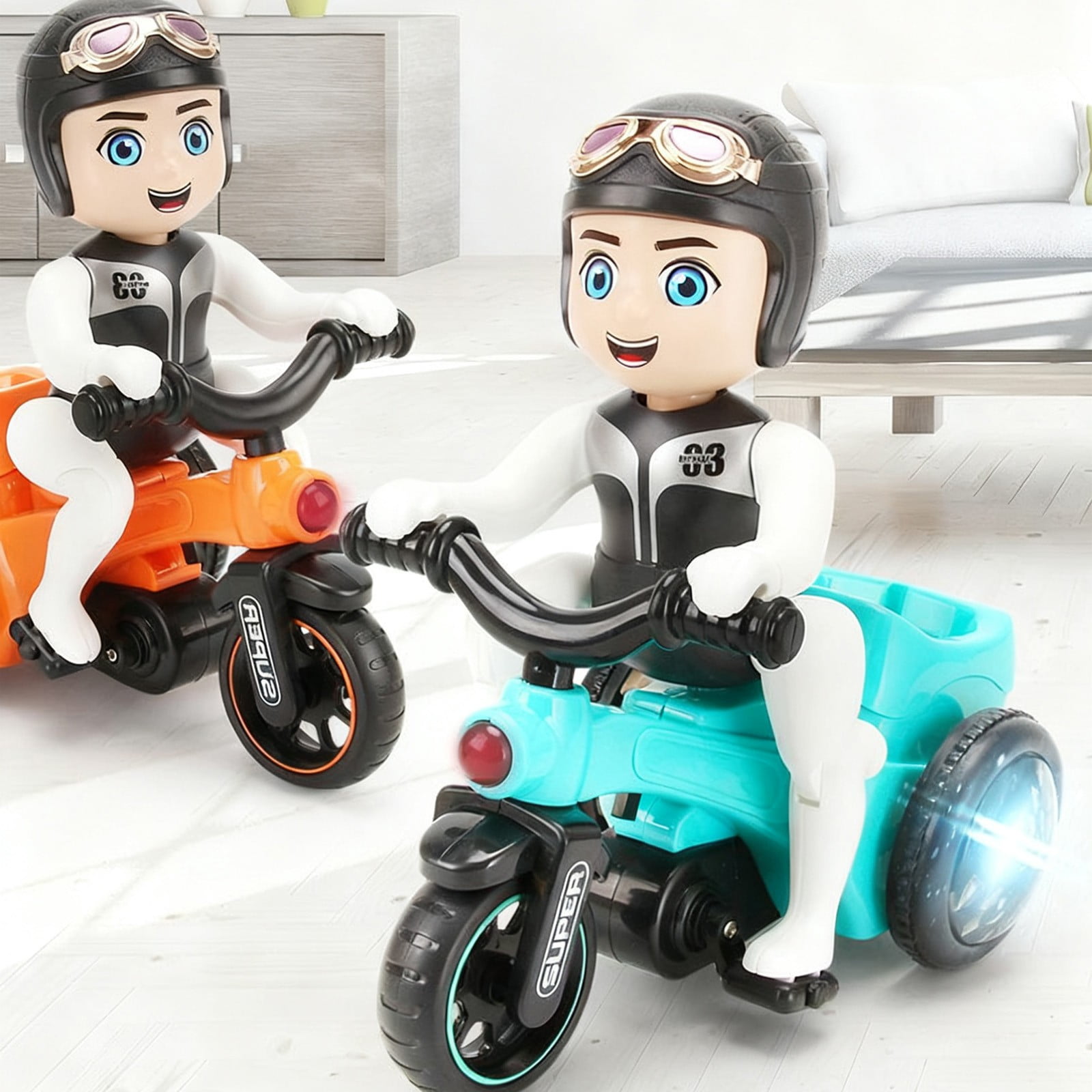 Stunt Tricycle Motorcycle Toy, Rotating All-directional Motion ...