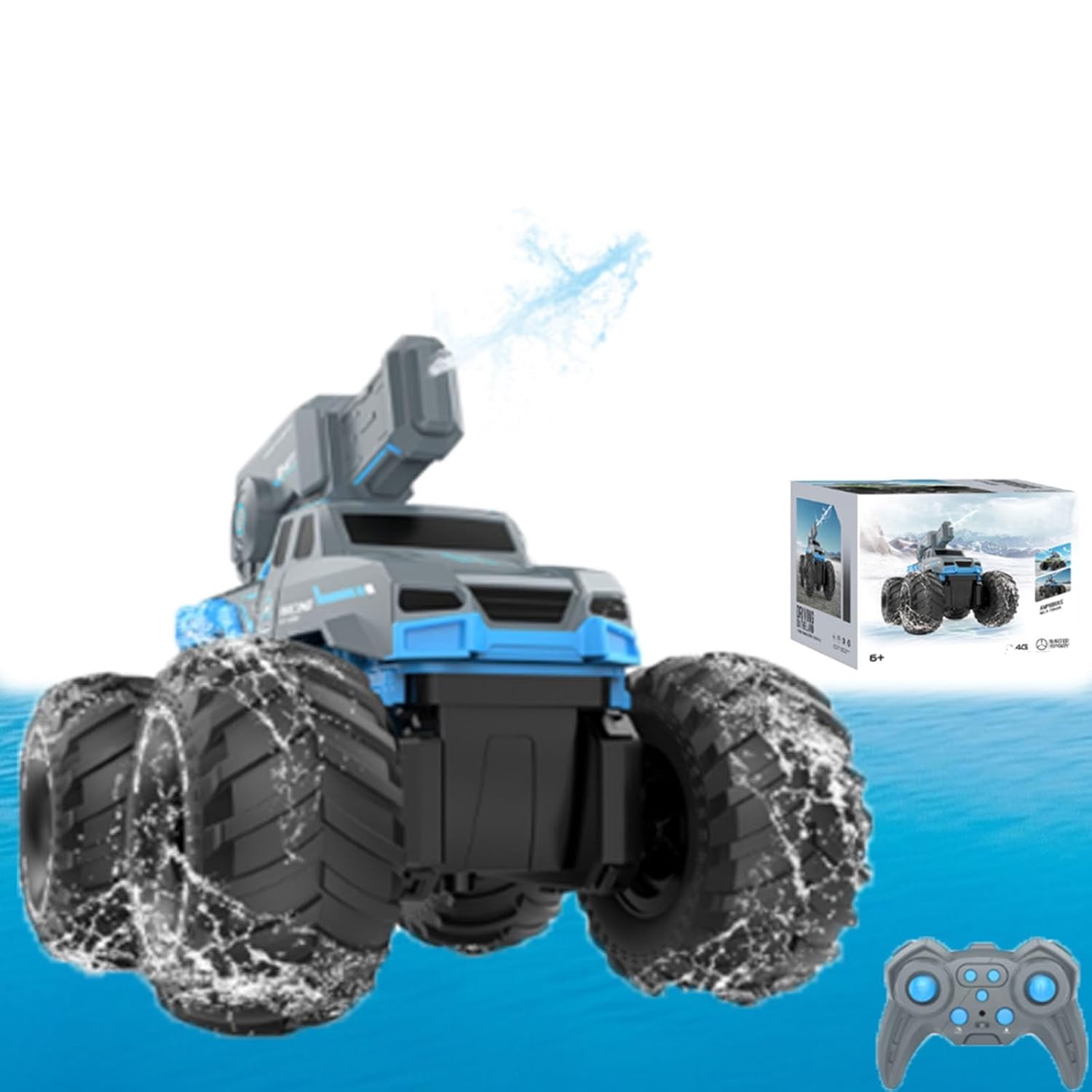 Stunt Wave Rc Truck - 2025 Hottest Amphibious Rc Truck Boat 1:16 Remote ...