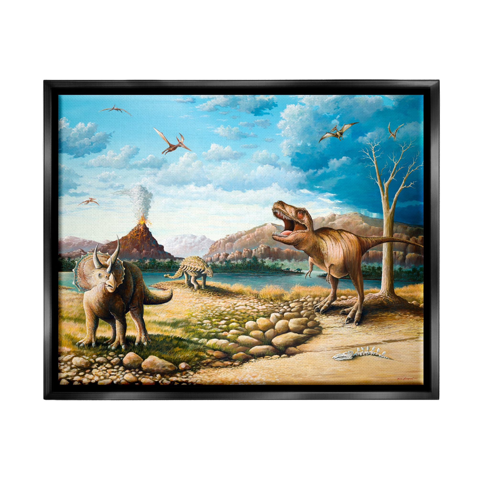 Free Shipping! Stupell Industries Ancient Dinosaurs Landscape Animals ...