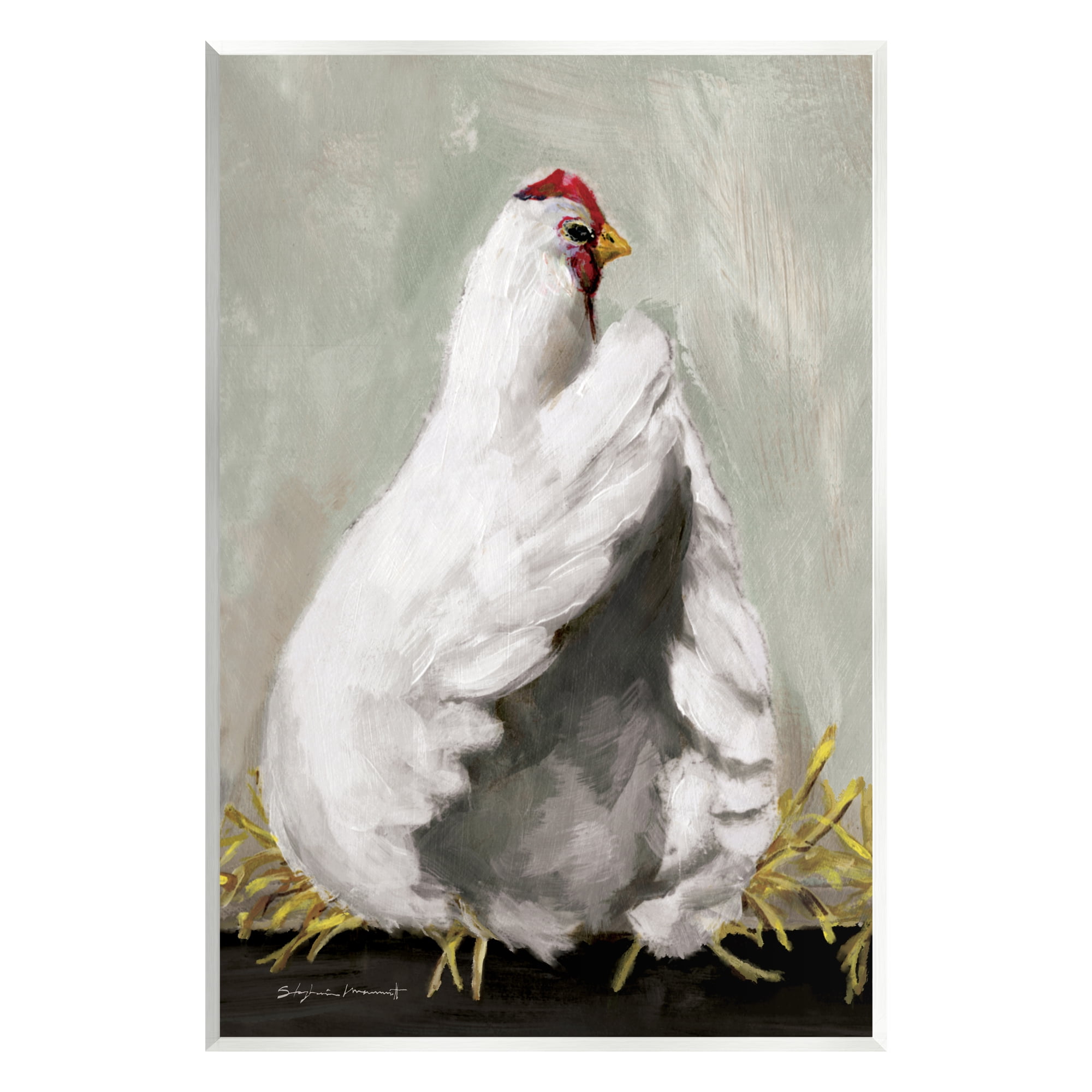Stupell Country Hen Farm Animal Wall Plaque - Art Print - Walmart.com