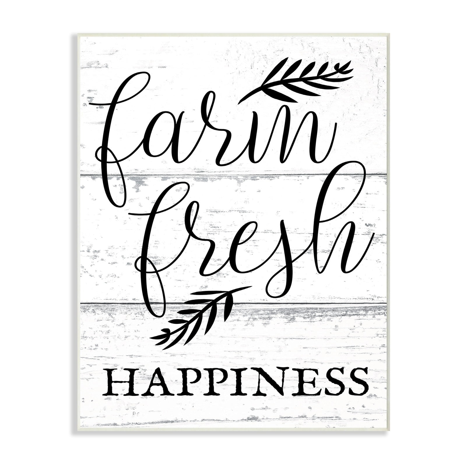 Stupell Farm Fresh Happiness Script Wall Plaque Art - Walmart.com