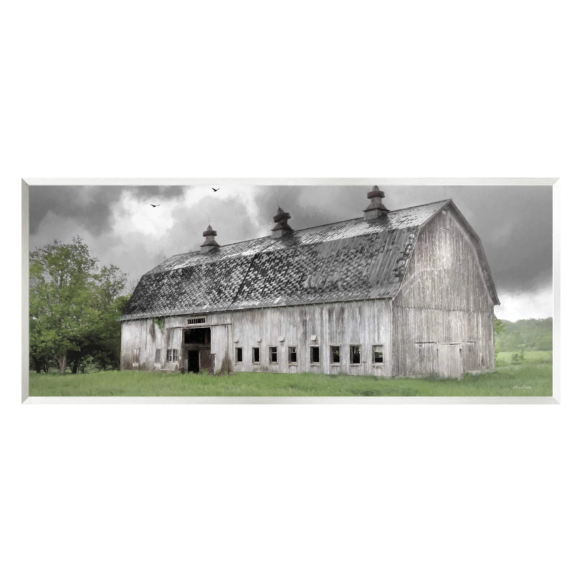 Stupell Farmland Barn Overhead Clouds Landscape Photography Wall Plaque ...