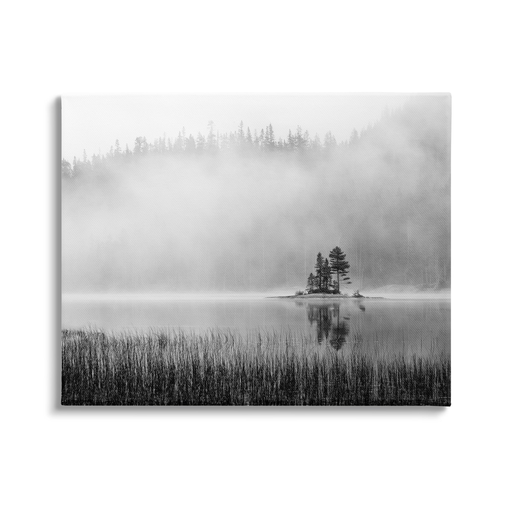 Stupell Foggy Lake Landscape Print - Nature Photography Wall Art ...