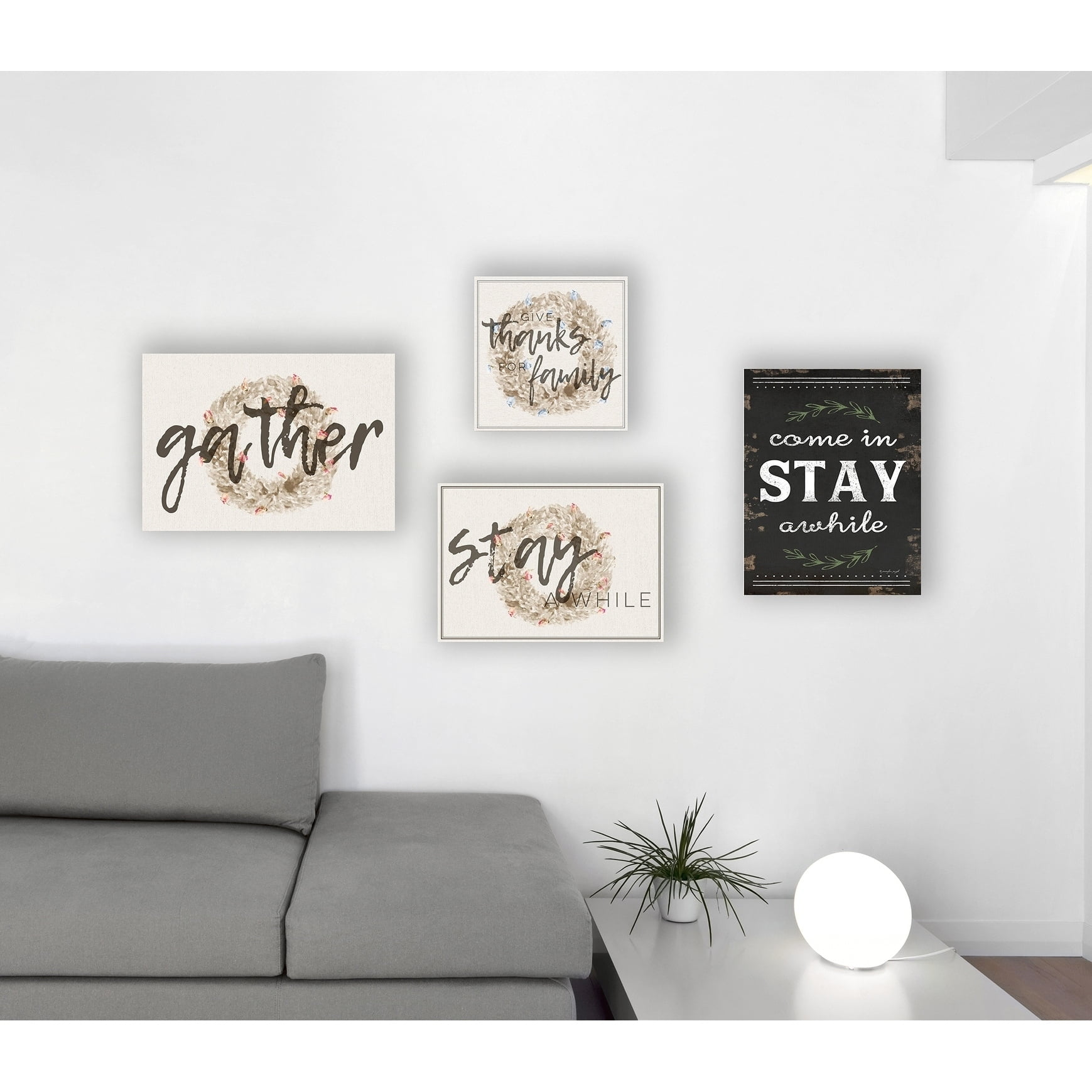 Stupell Give Thanks For Family Wreath Wall Plaque Art - Walmart.com