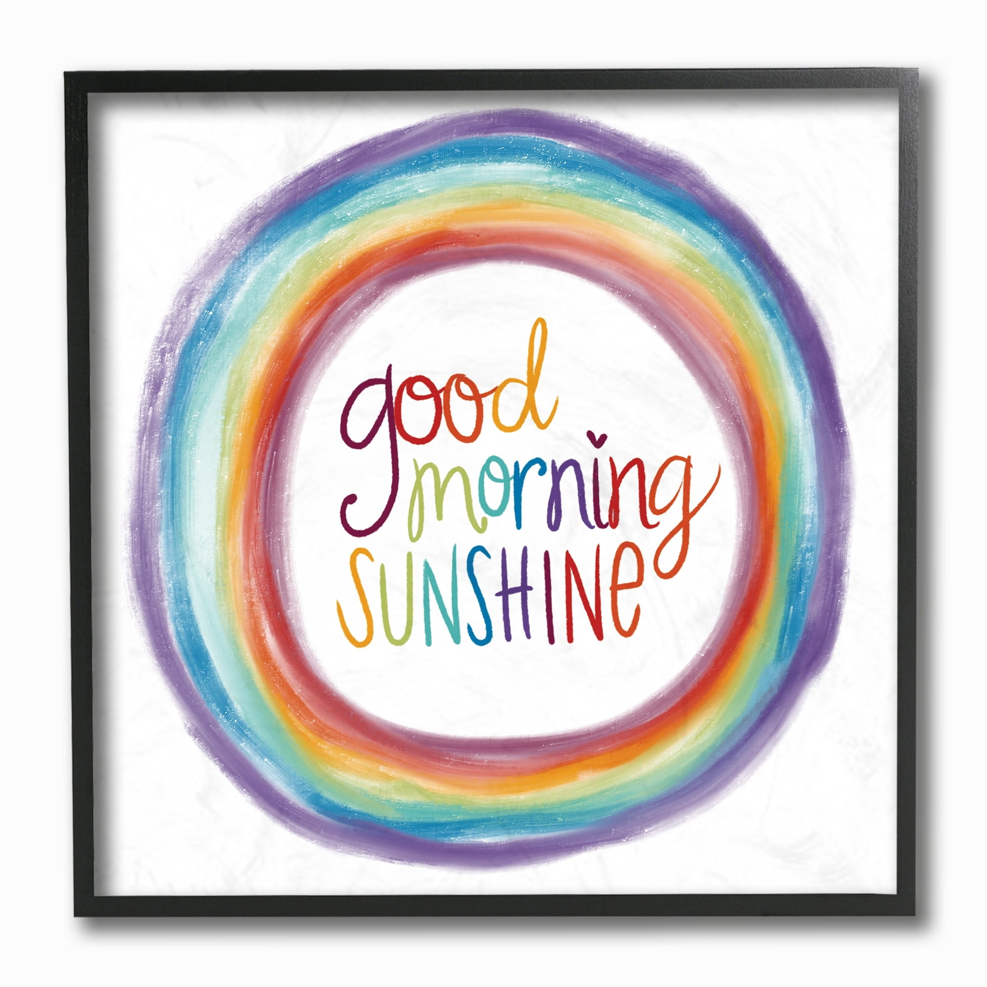 Stupell Good Morning Sunshine Rainbow, Framed Giclee, 12 x 1.5 x 12 ...