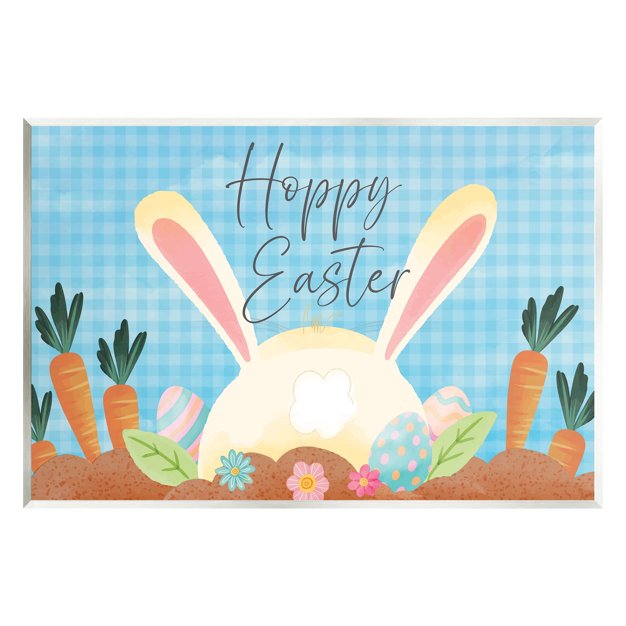 Stupell Happy Easter Spring Carrot Garden Holiday Painting Wall Plaque ...