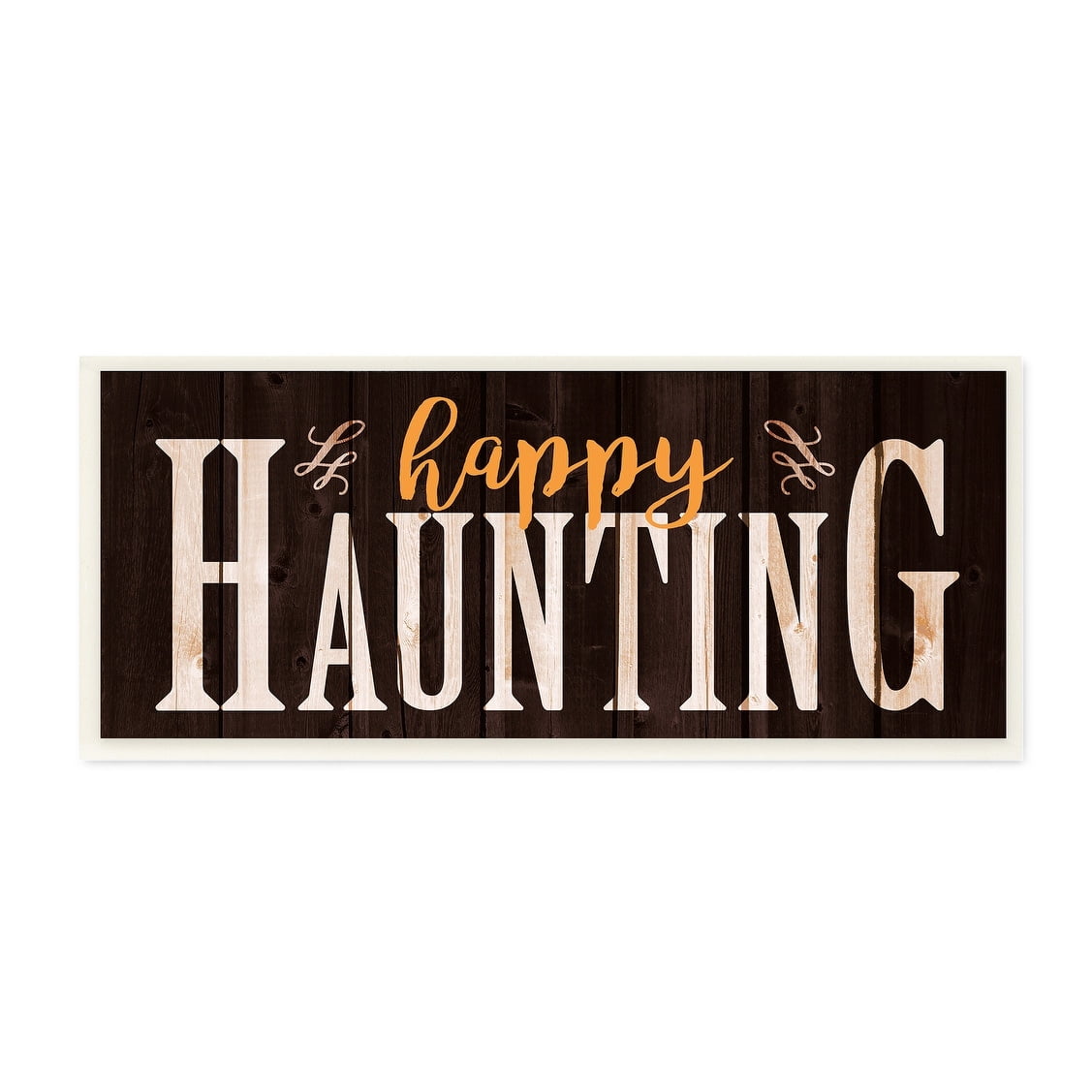 Stupell Happy Haunting Spooky Typography Wall Plaque Art - Walmart.com