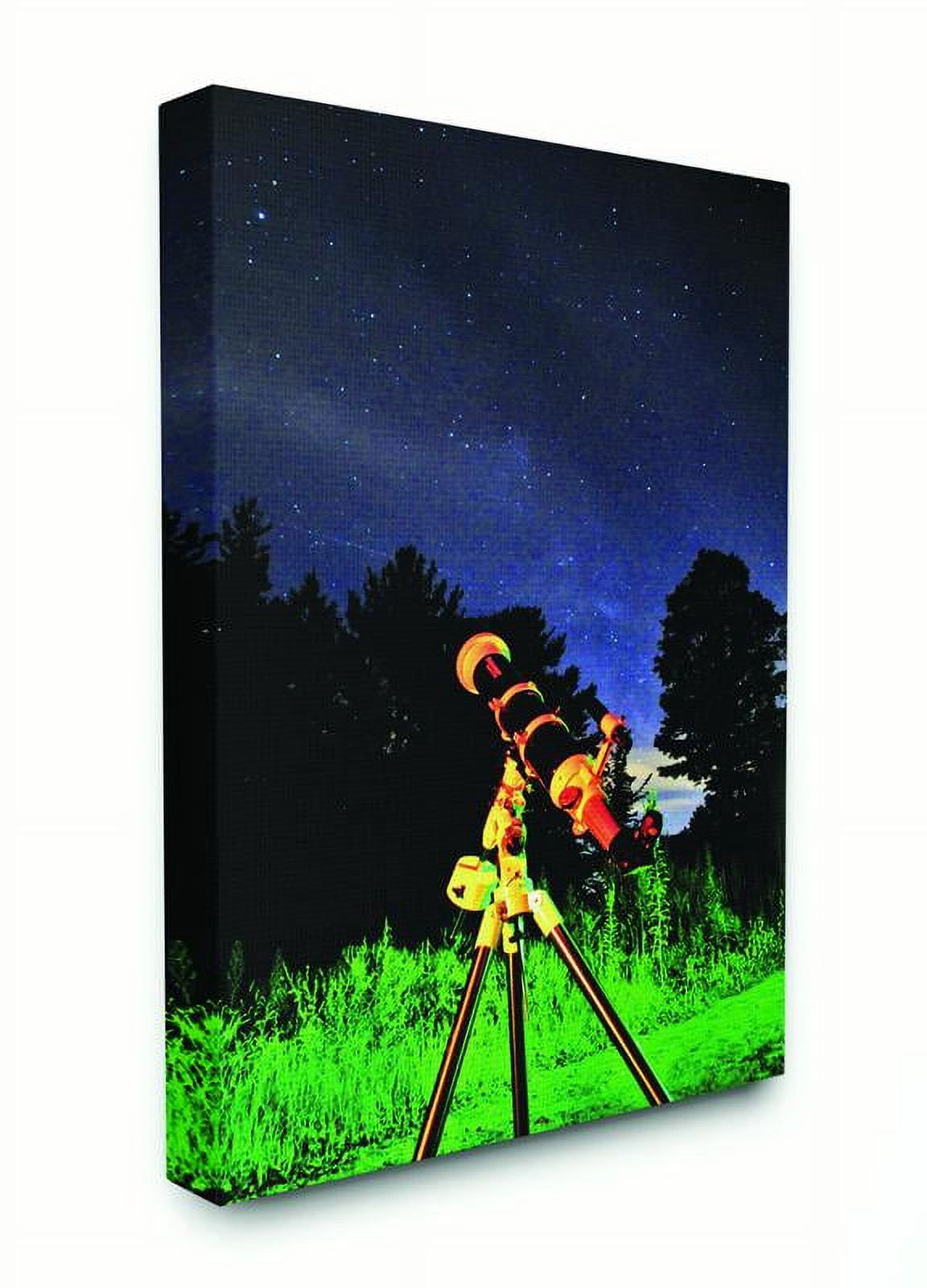 Stupell Home Décor Abstract Telescope Night Sky Photograph Canvas Wall ...