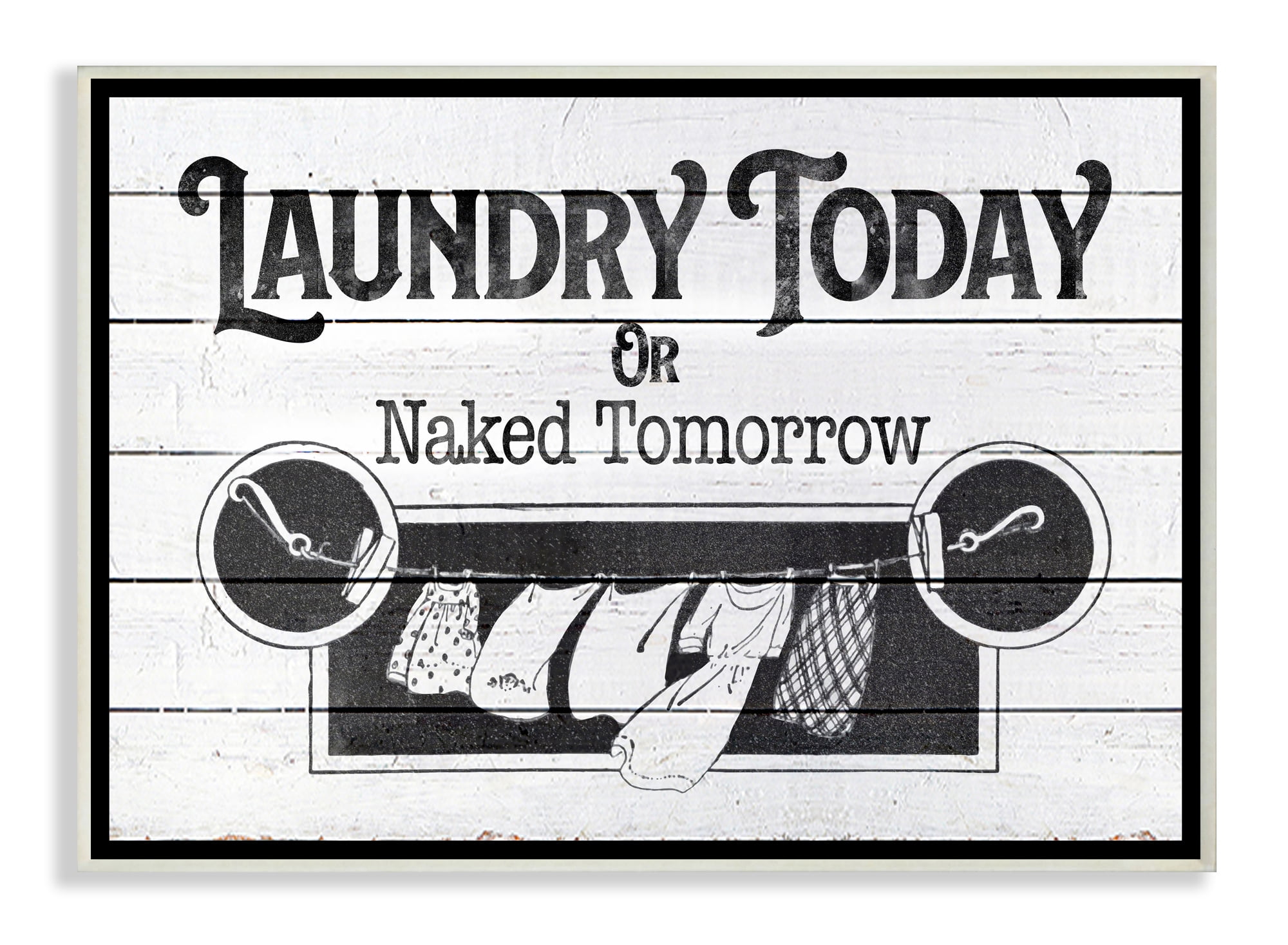 Stupell Home Décor Industries Laundry Today Funny Bathroom Word Design ...