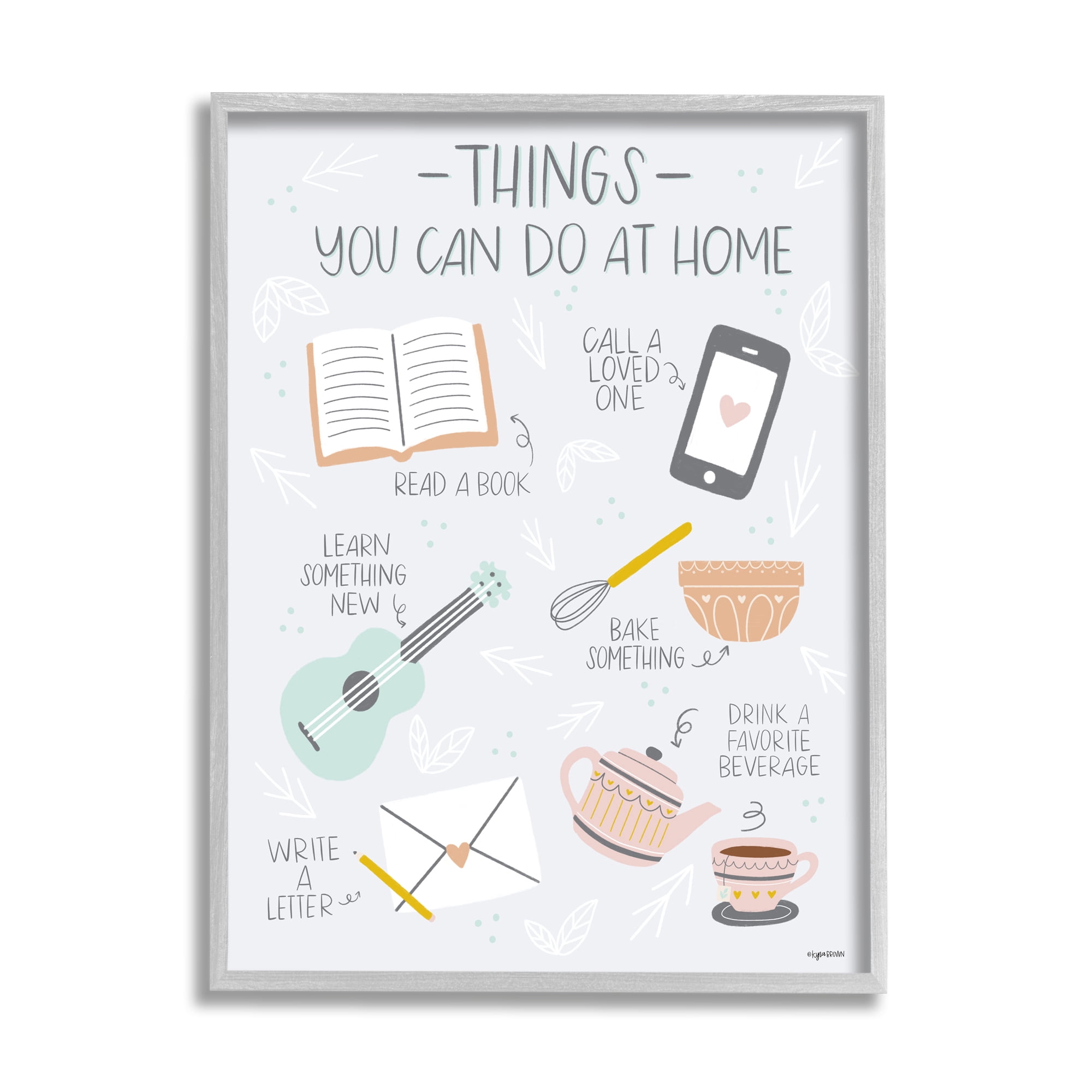 Stupell Home Décor Industries Things To Do At Home Illustrated Self ...