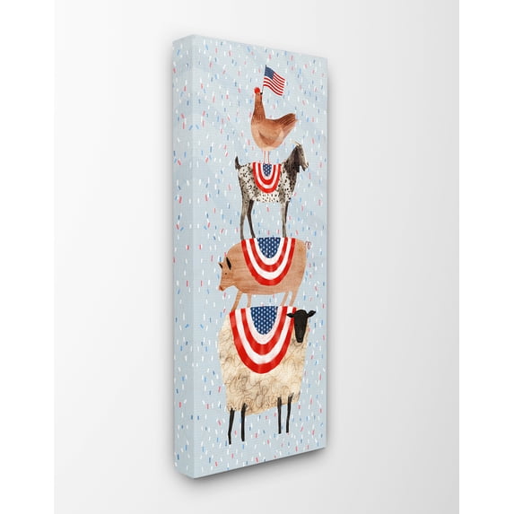 The Stupell Home Decor Americana Farm Animals Canvas Art - Walmart.com