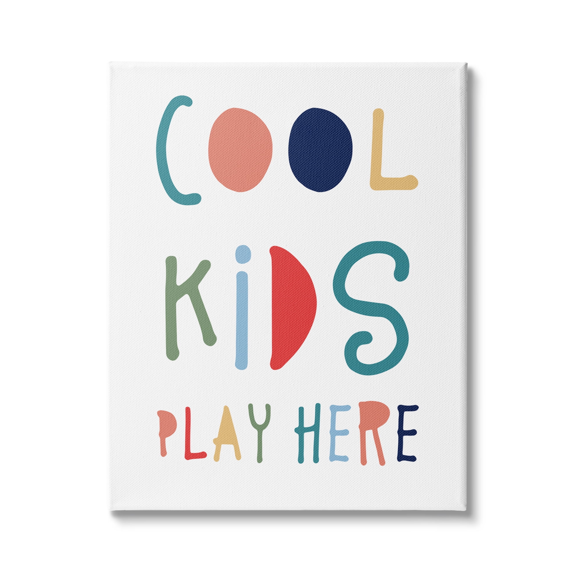 Stupell Indtries Cool Kids Play Here Sign Playful Block Typography,24 x ...