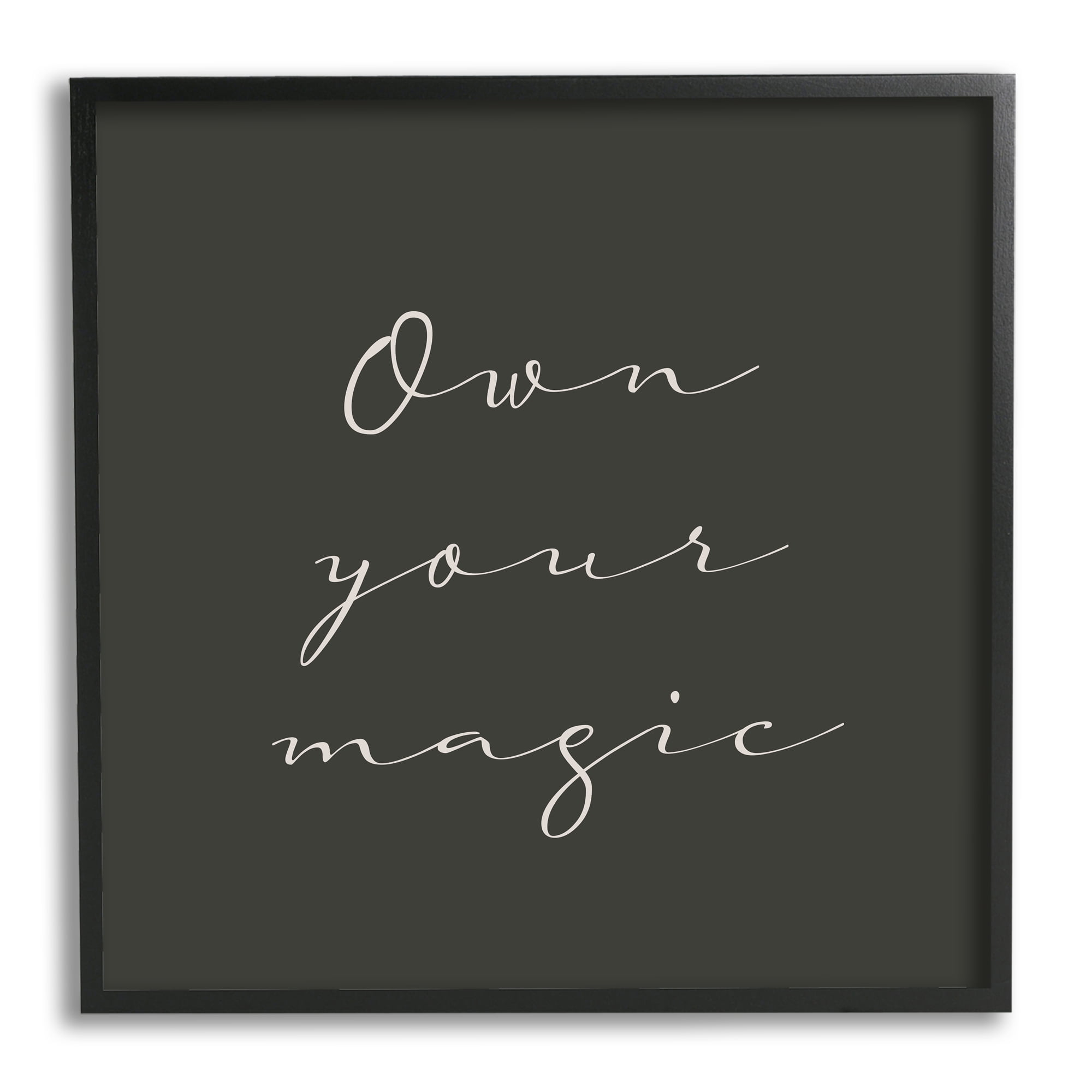 Stupell Indtries Own Your Magic Phrase Minimal Cursive Typography,12 x ...