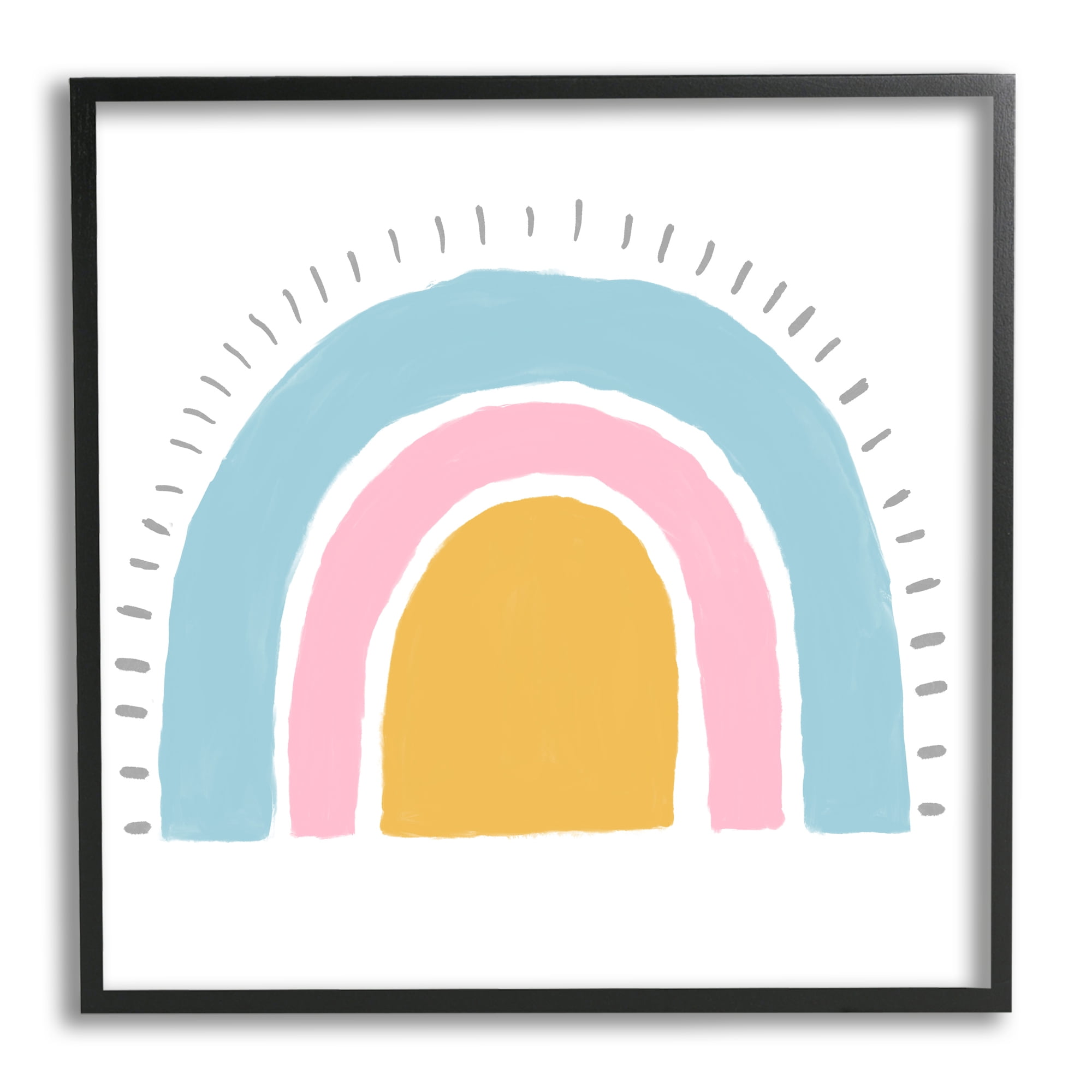 Stupell Indtries Sunrise Rainbow Shape Blue Pink Yellow Sky,24 x 24 ...