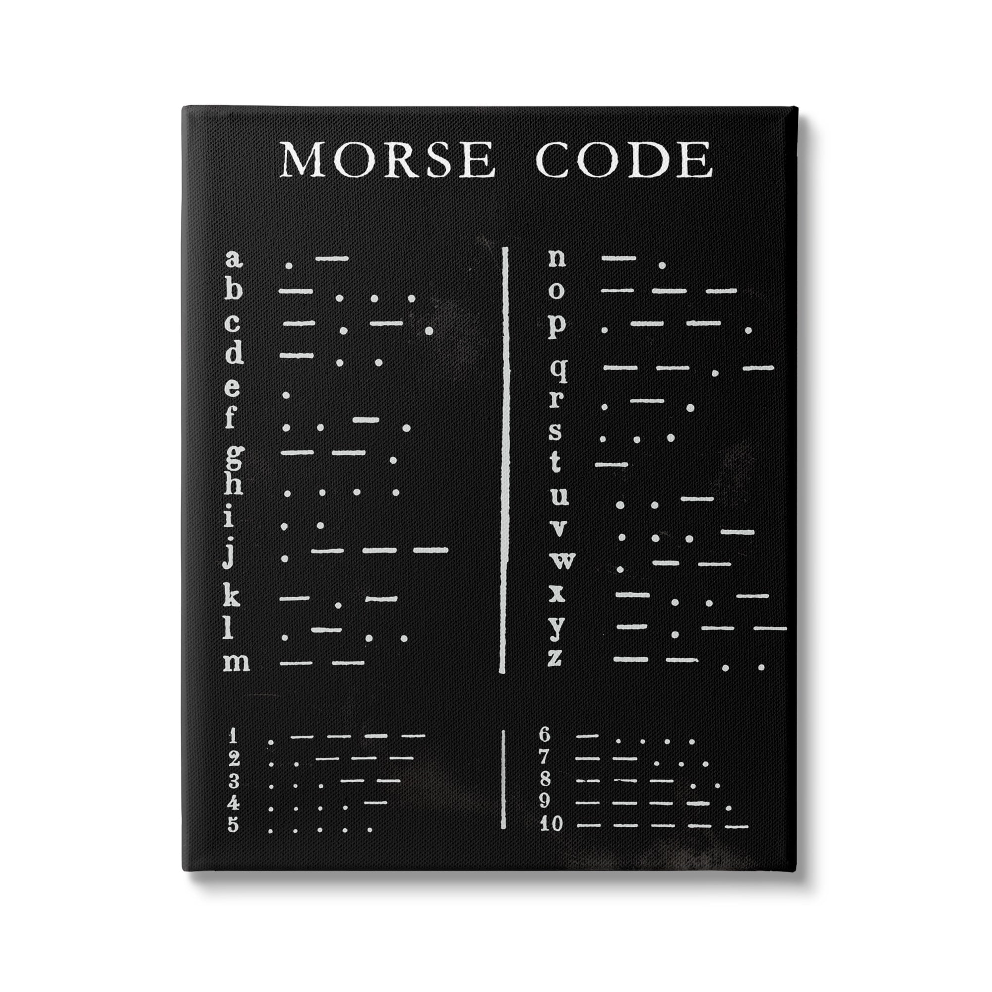 Stupell Indtries Vintage Morse Code Chart Alphabet and Numerals,30 x 40 ...