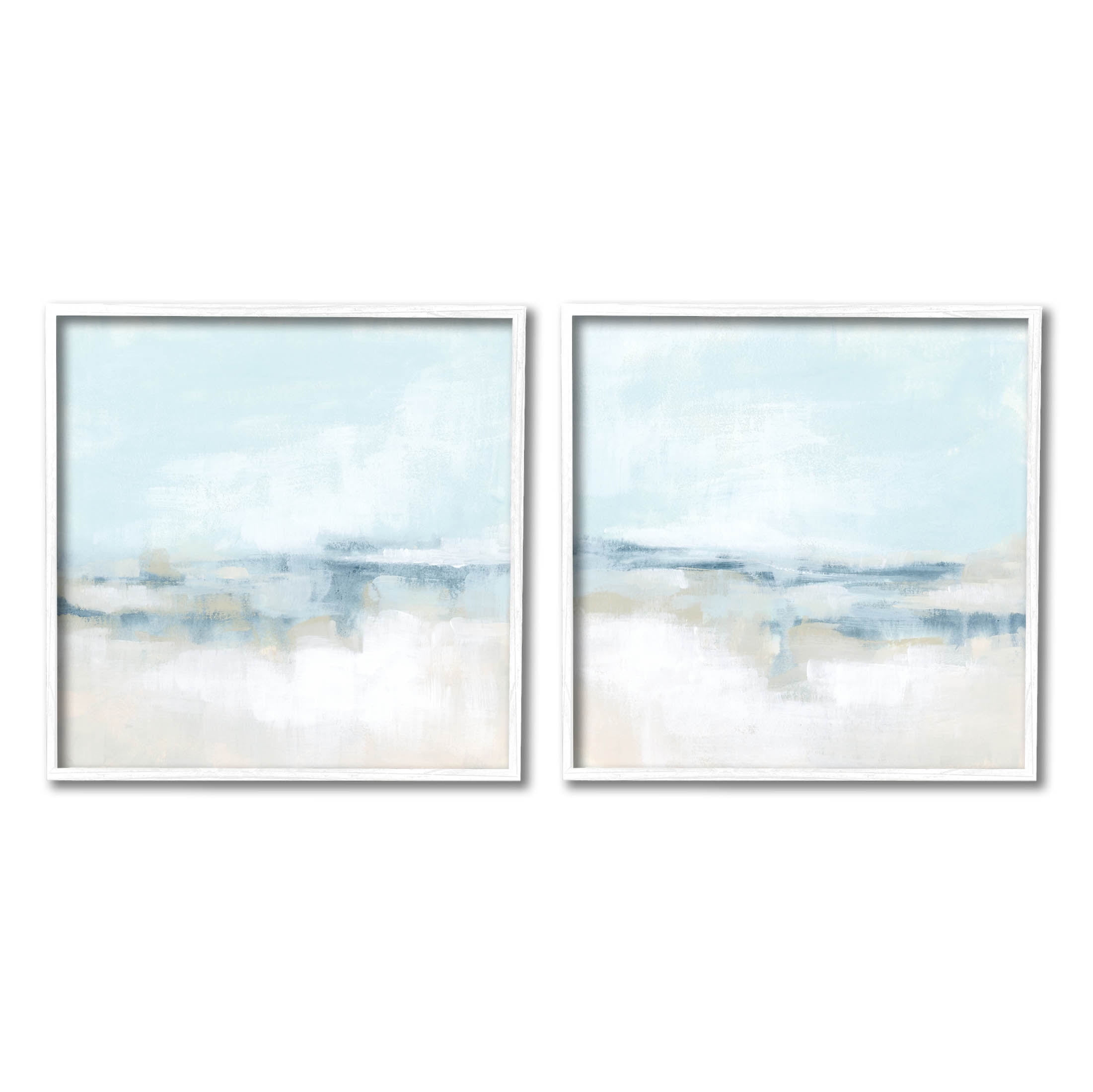 Stupell Industries Abstract Blue Atmospheric Landscape Painting White ...